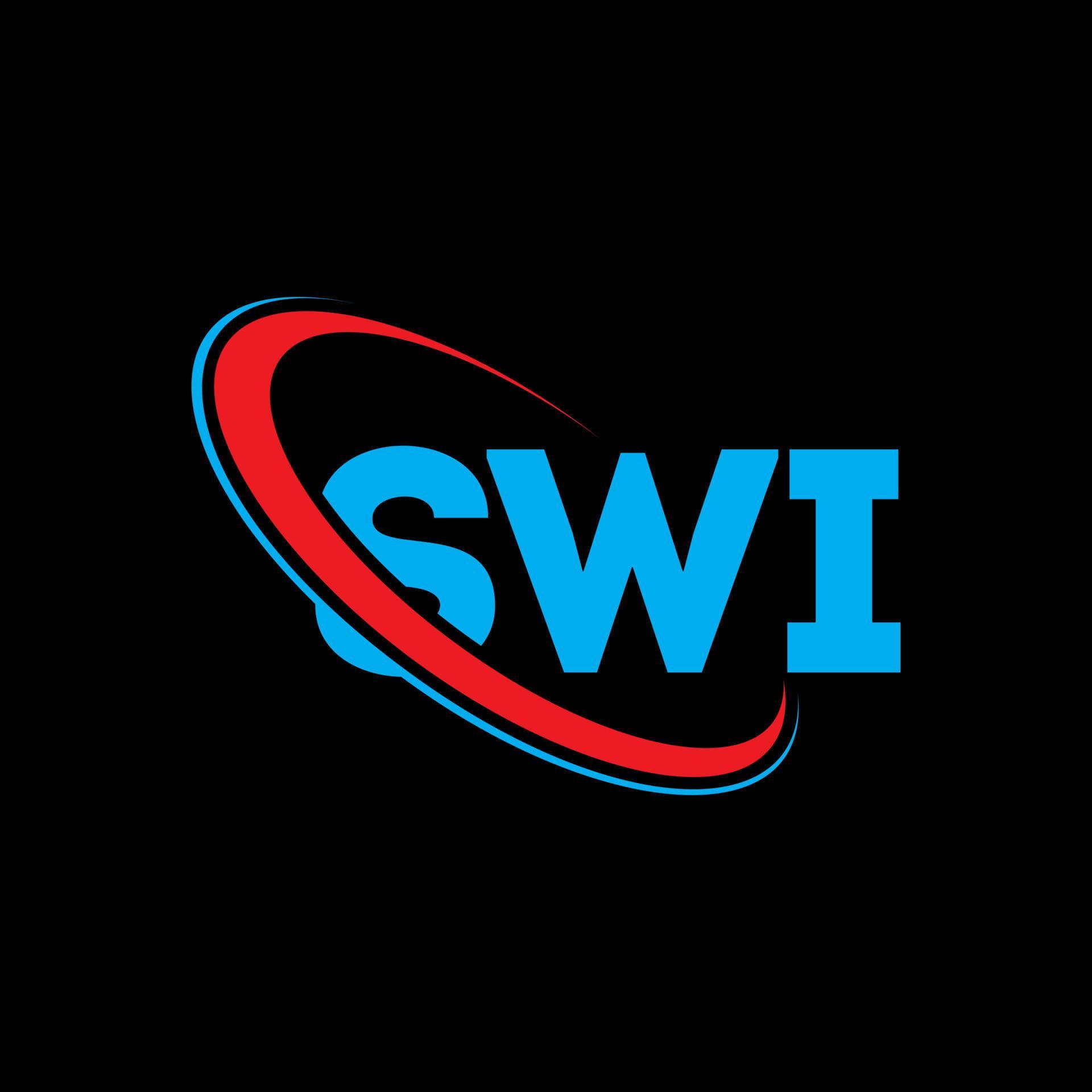 logotipo de swi. letra swi. diseño de logotipo de letra swi. logotipo de iniciales swi vinculado ...