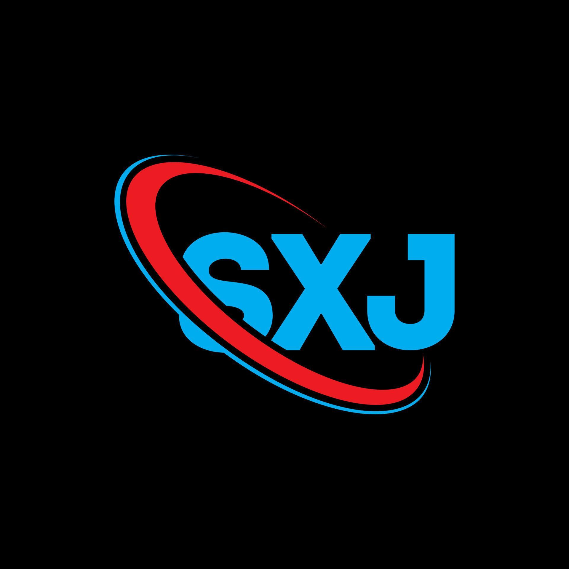 SXJ logo. SXJ letter. SXJ letter logo design. Initials SXJ logo linked with circle and uppercase ...