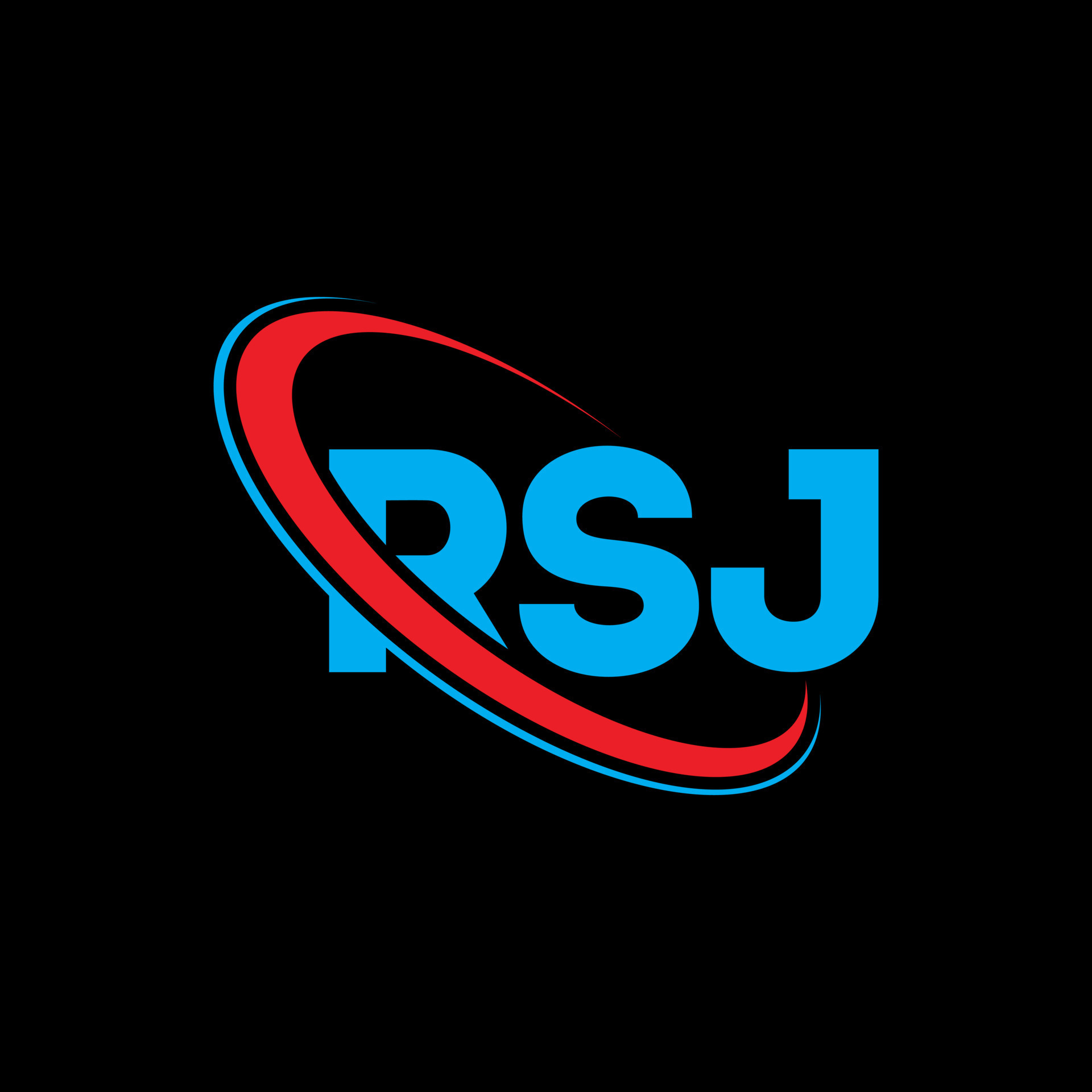logotipo de rsj. carta rsj. diseño del logotipo de la letra rsj. logotipo de iniciales rsj ...