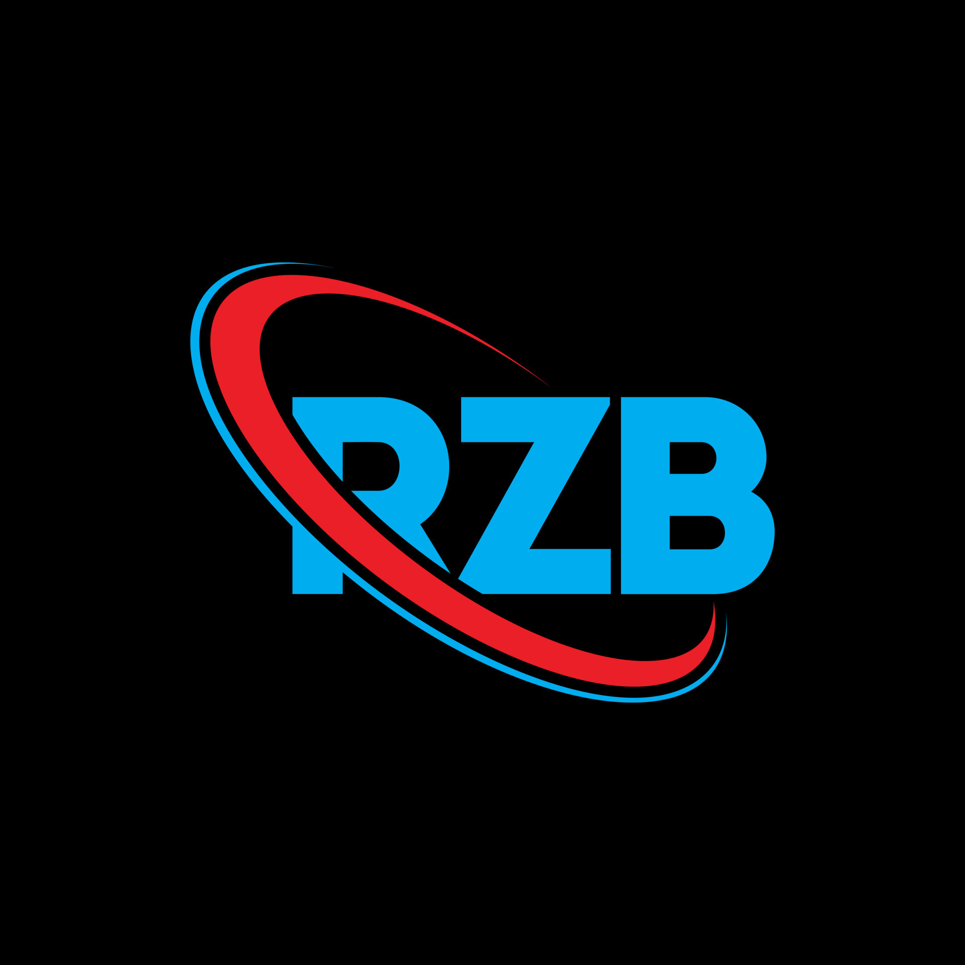 logotipo de rzb. letra rzb. diseño del logotipo de la letra rzb. logotipo de iniciales rzb ...