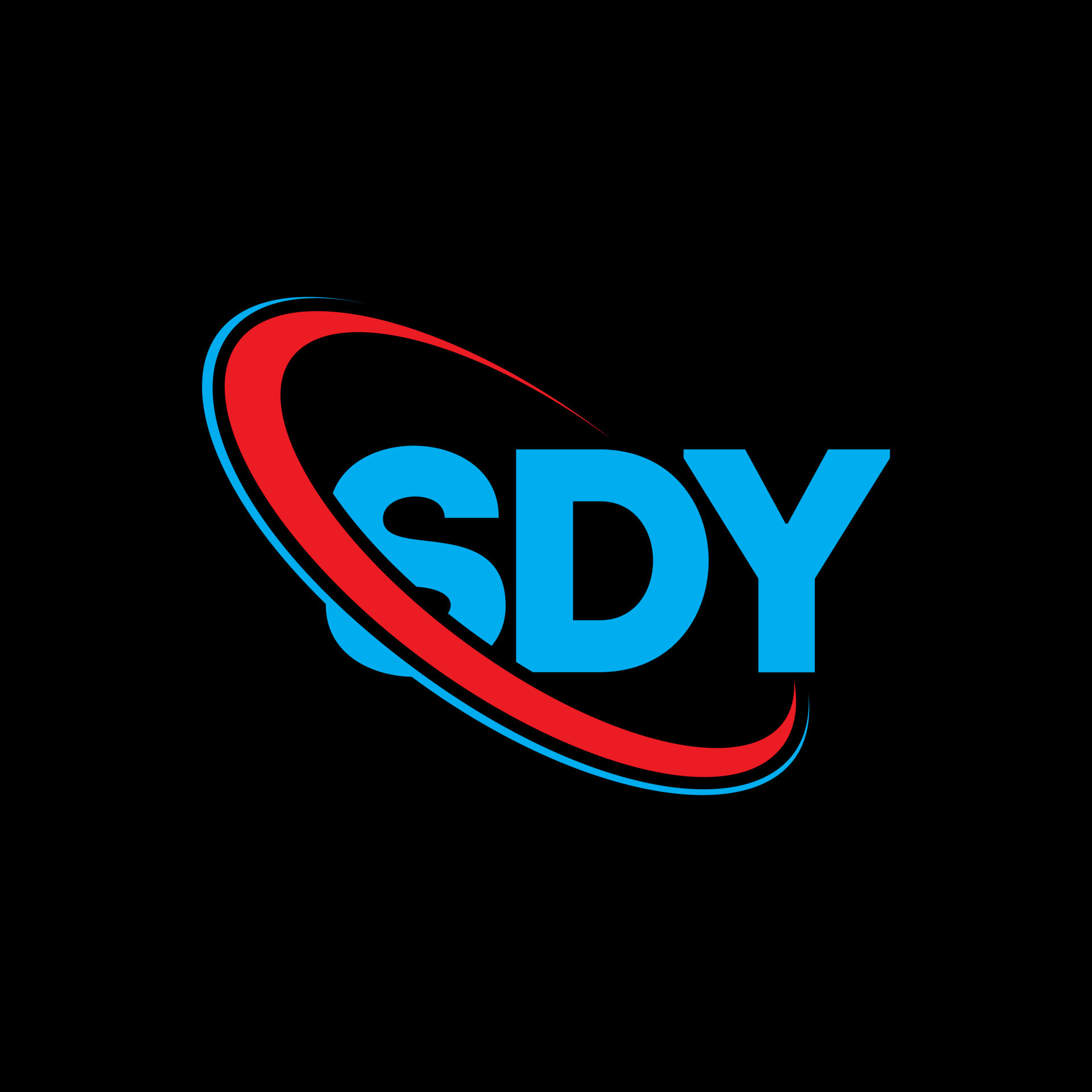SDY logo. SDY letter. SDY letter logo design. Initials SDY logo linked with circle and uppercase ...