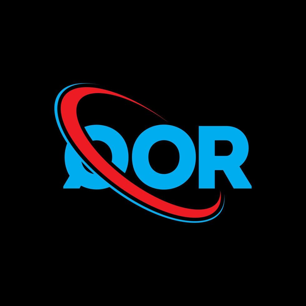 QOR logo. QOR letter. QOR letter logo design. Initials QOR logo linked with circle and uppercase ...