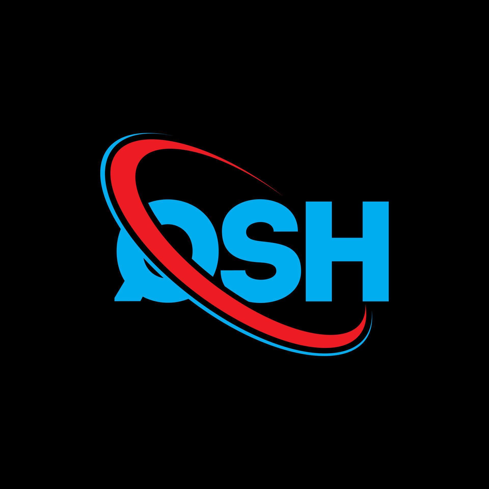 logotipo qsh. qsh carta. diseño del logotipo de la letra qsh. Iniciales del logotipo qsh ...