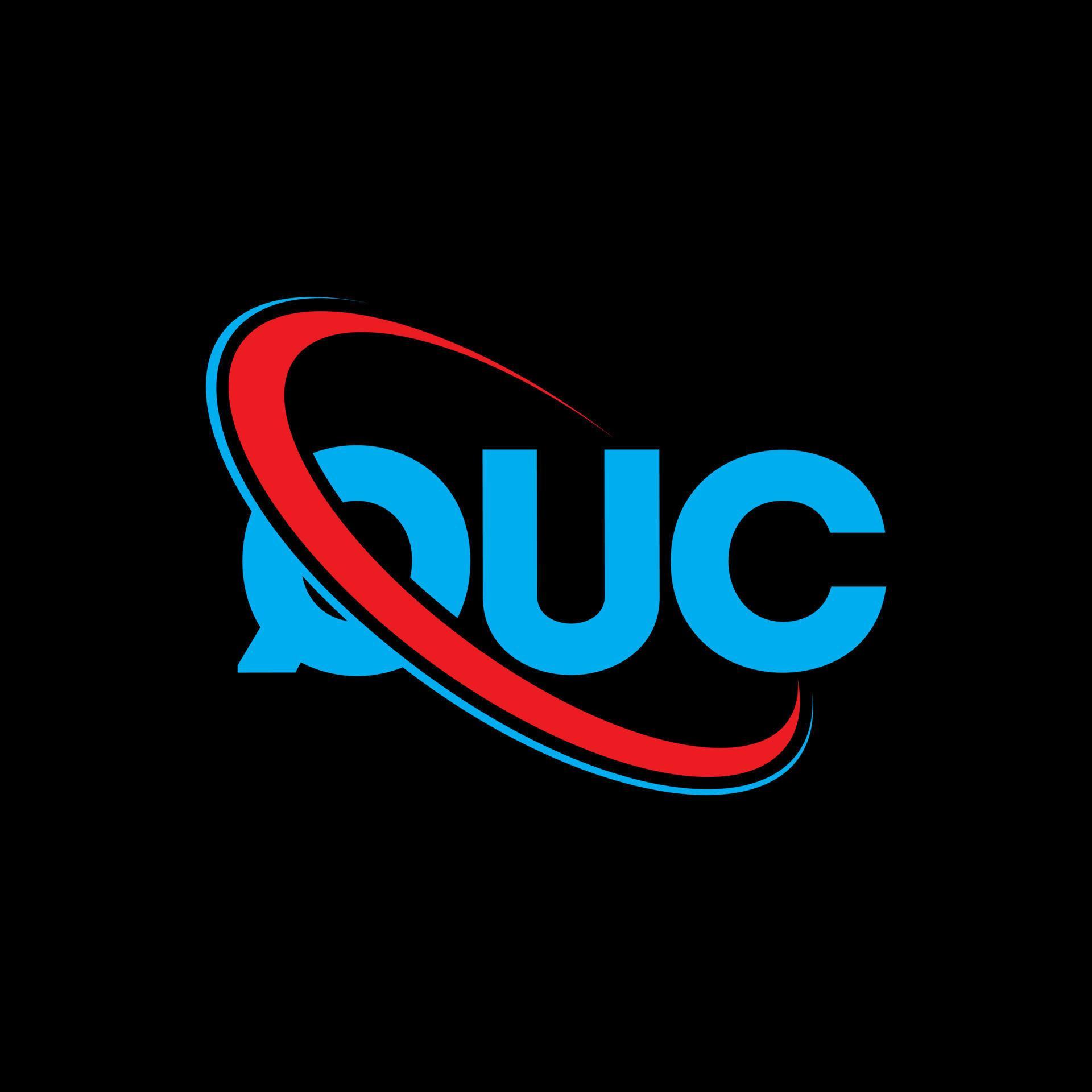 QUC logo. QUC letter. QUC letter logo design. Initials QUC logo linked with circle and uppercase ...