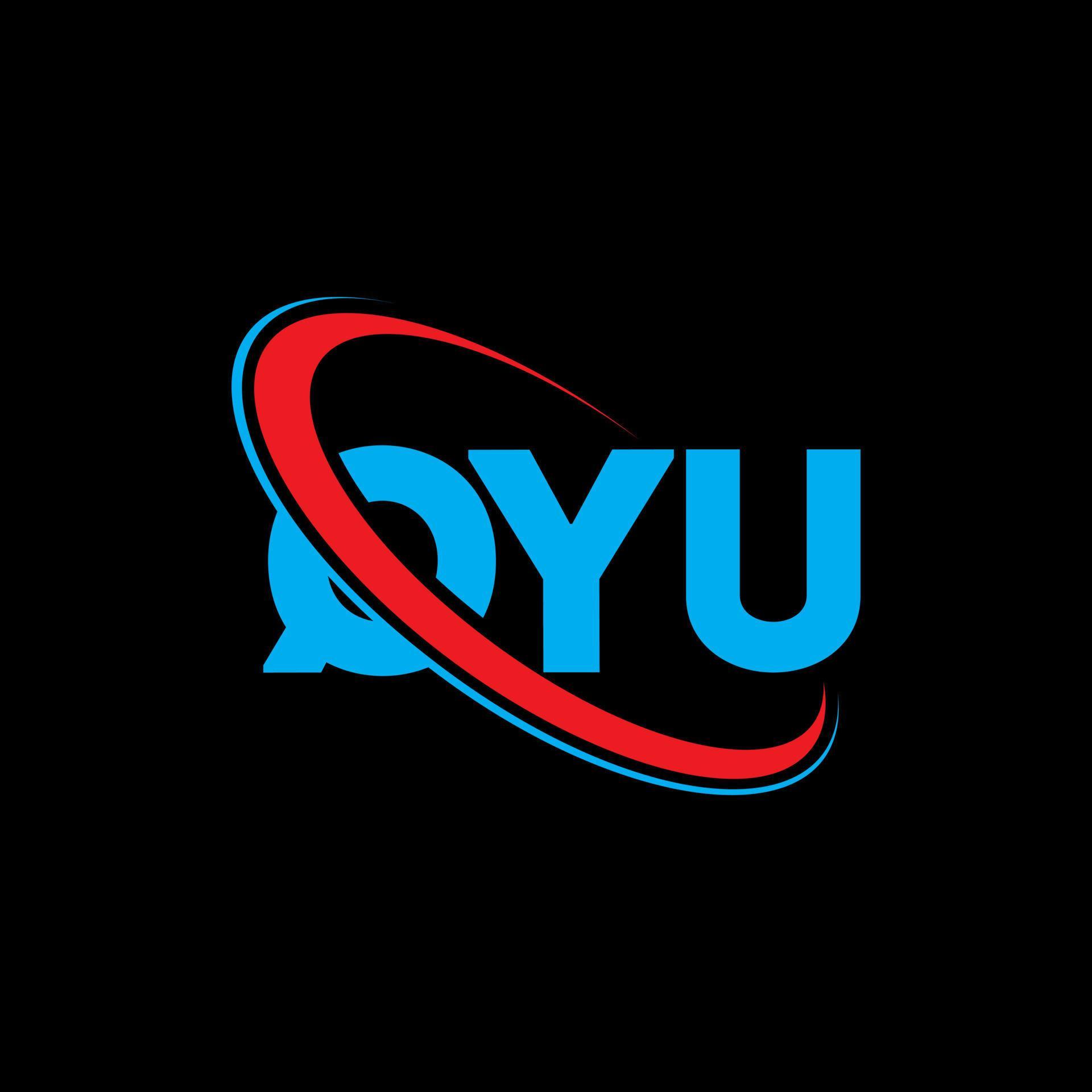logotipo qyu. carta qyu. diseño del logotipo de la letra qyu. iniciales del logotipo qyu ...