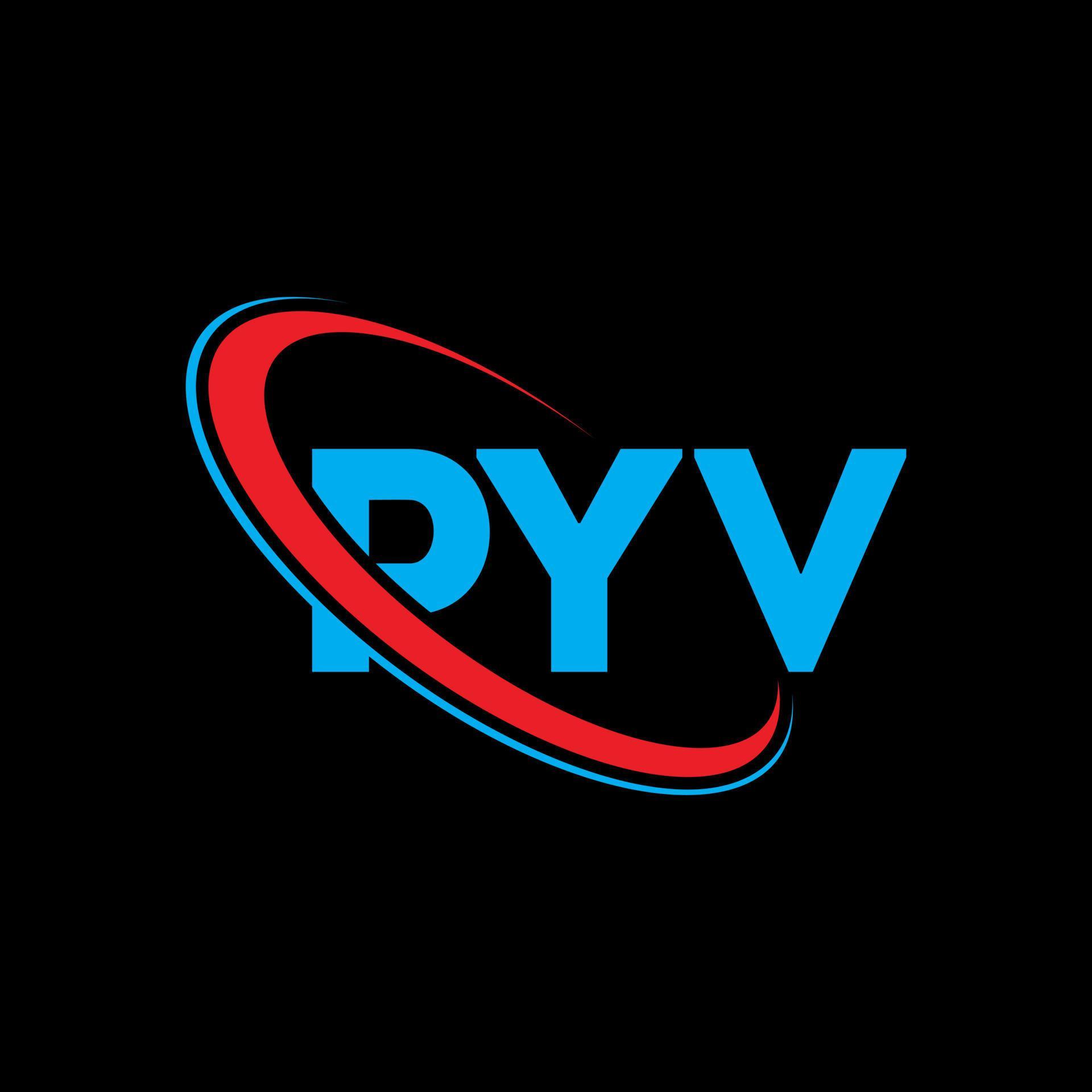 PYV logo. PYV letter. PYV letter logo design. Initials PYV logo linked with circle and uppercase ...