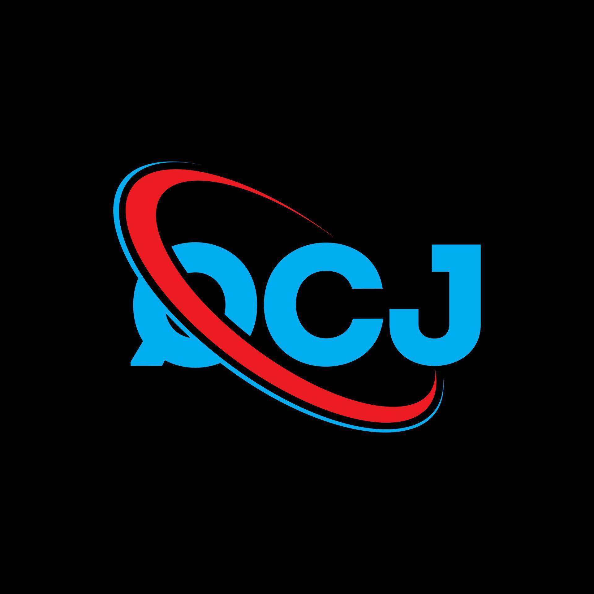 QCJ logo. QCJ letter. QCJ letter logo design. Initials QCJ logo linked with circle and uppercase ...