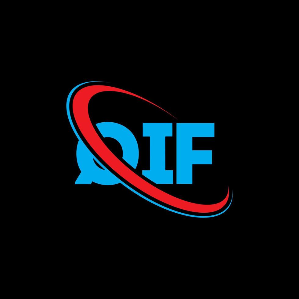 logotipo qif. qif carta. diseño del logotipo de la letra qif. iniciales del logotipo qif ...