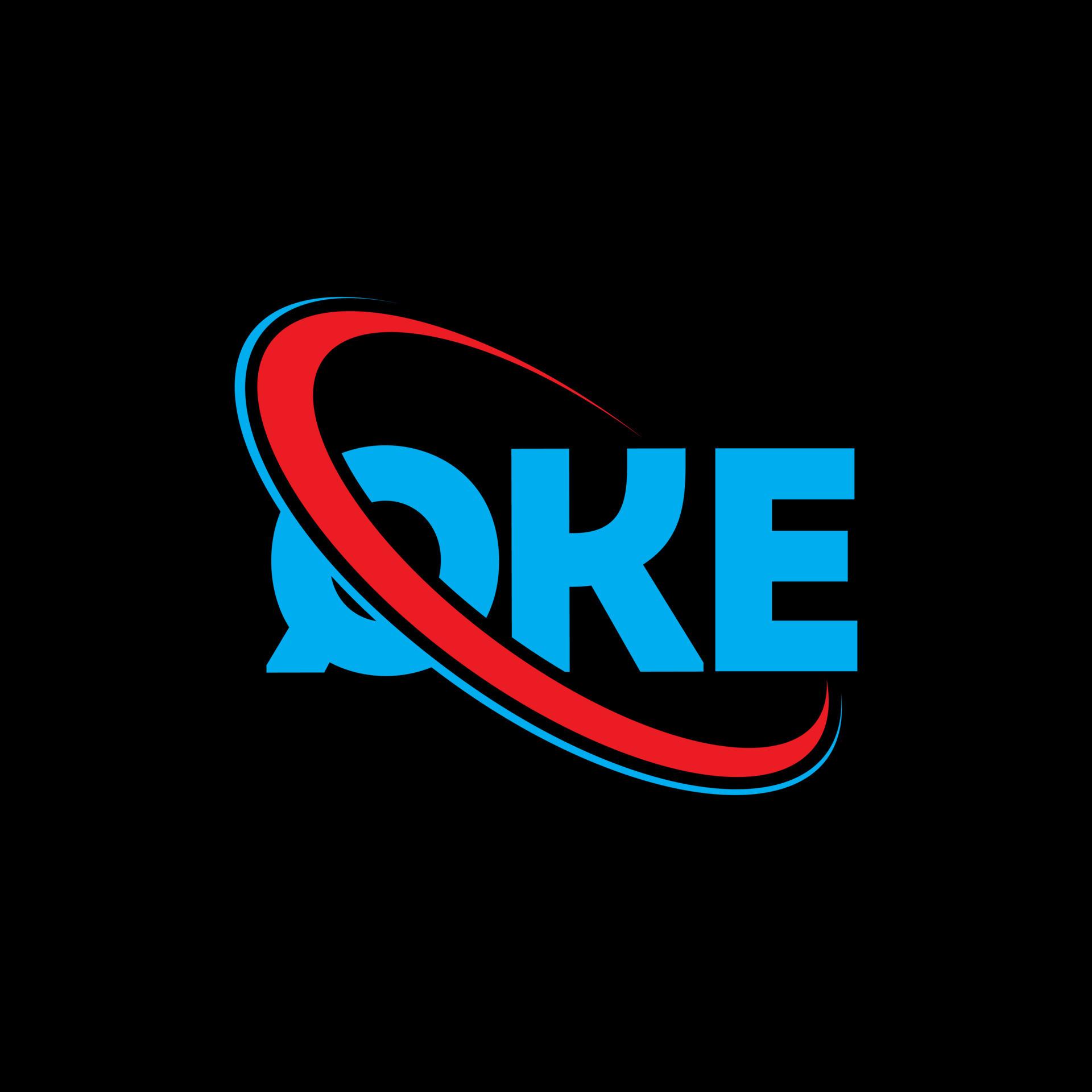 QKE logo. QKE letter. QKE letter logo design. Initials QKE logo linked with circle and uppercase ...