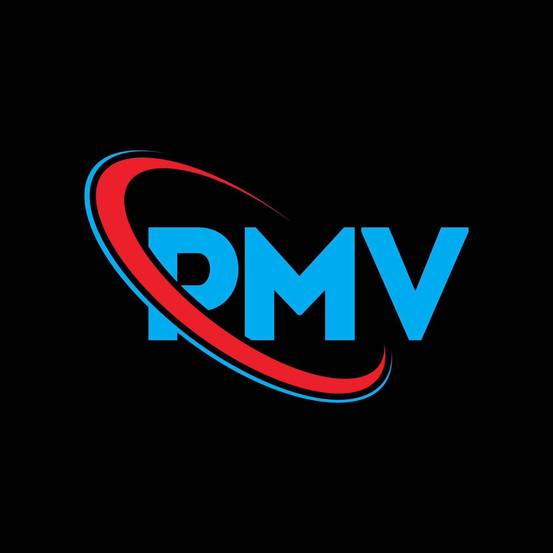 PMV logo. PMV letter. PMV letter logo design. Initials PMV logo linked with circle and uppercase ...