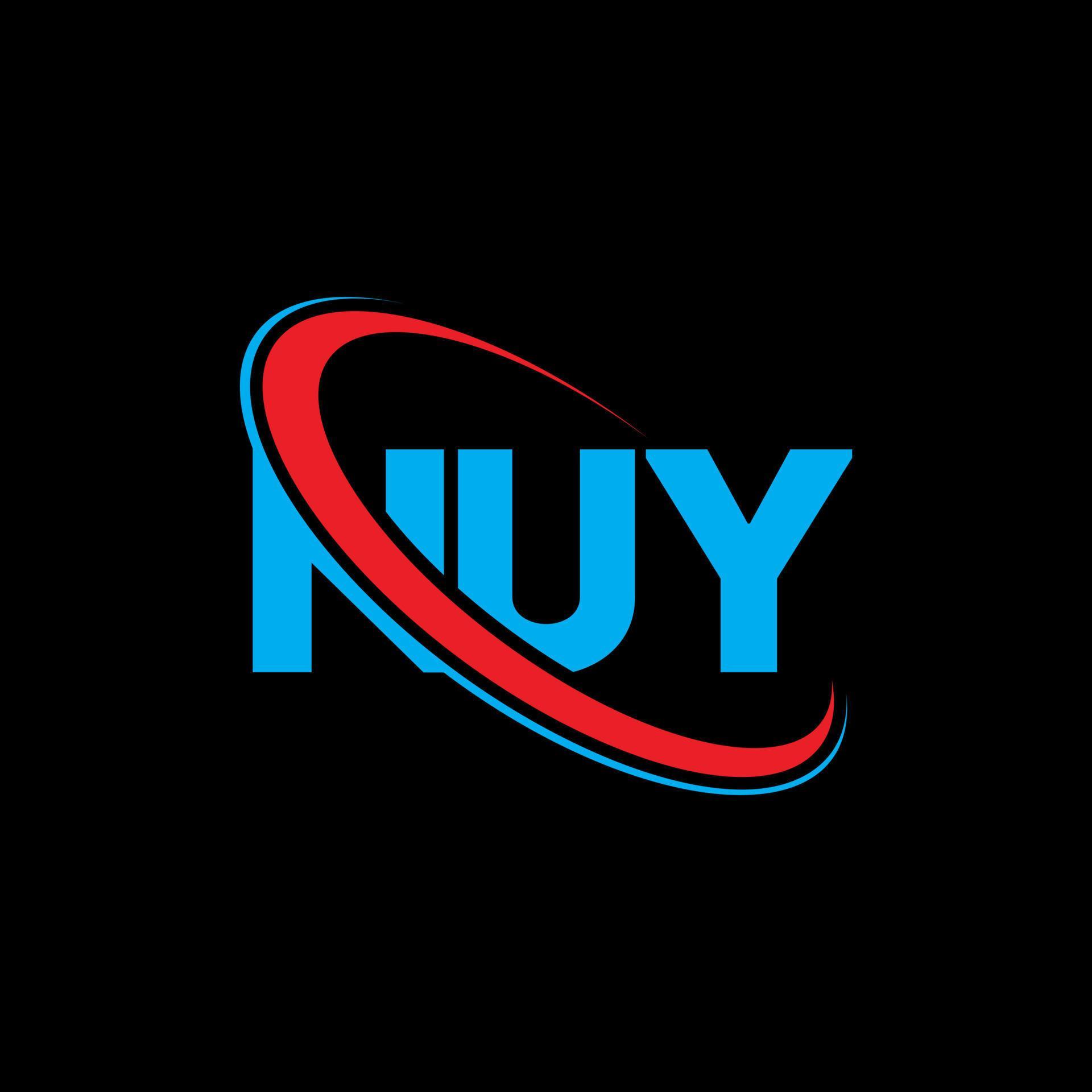 NUY logo. NUY letter. NUY letter logo design. Initials NUY logo linked with circle and uppercase ...
