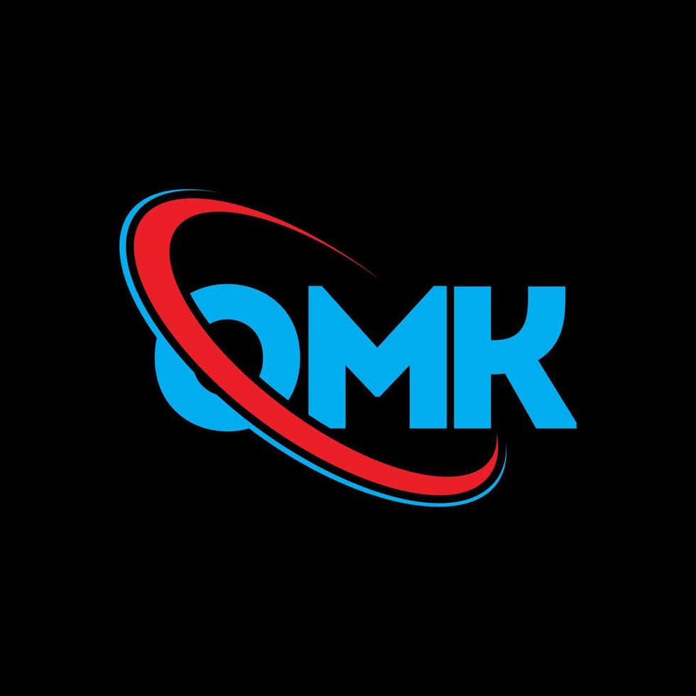 OMK logo. OMK letter. OMK letter logo design. Initials OMK logo linked with circle and uppercase ...
