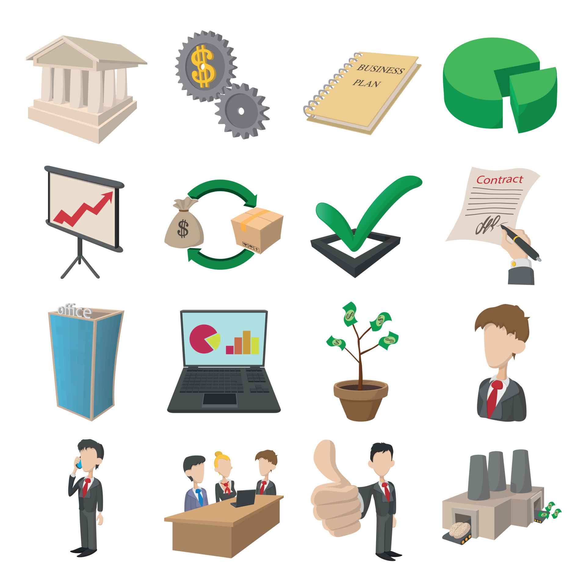 Business icons set 9024410 Vector Art at Vecteezy