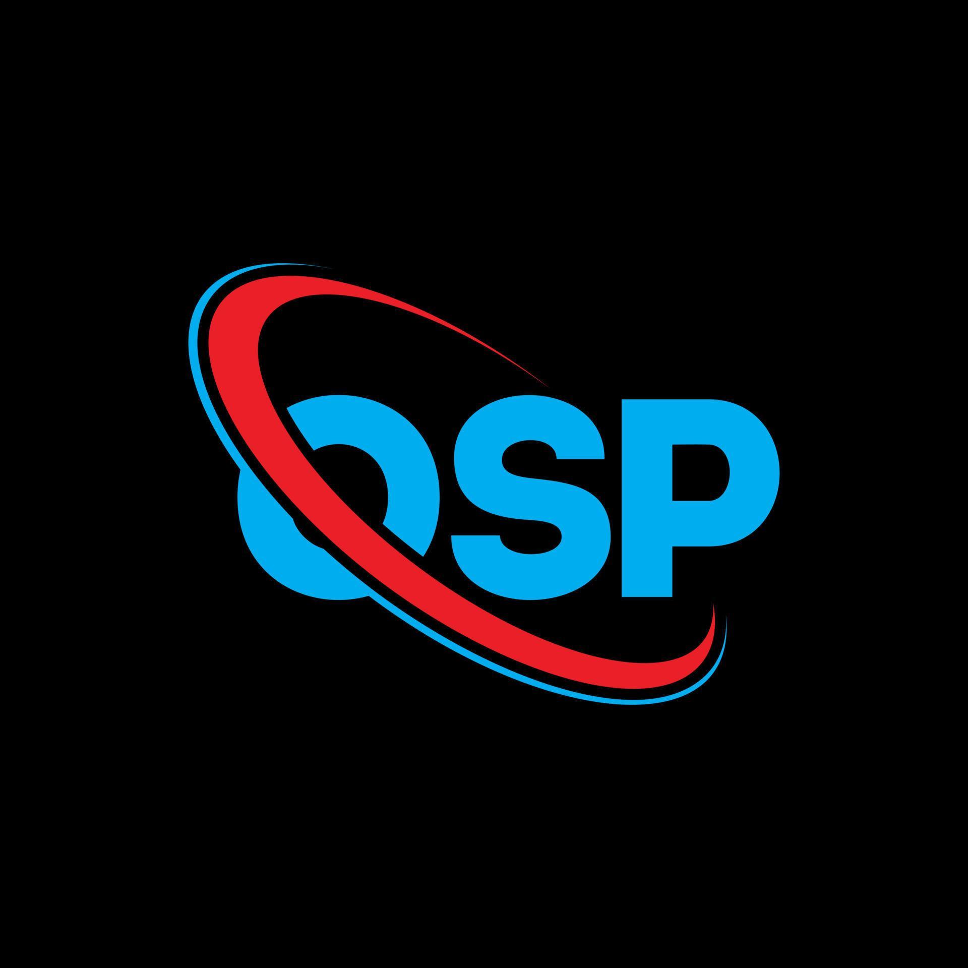 OSP logo. OSP letter. OSP letter logo design. Initials OSP logo linked with circle and uppercase ...