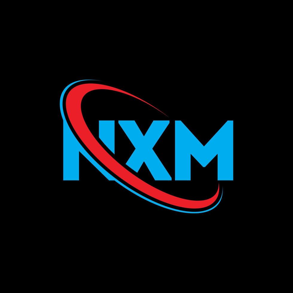NXM logo. NXM letter. NXM letter logo design. Initials NXM logo linked with circle and uppercase ...