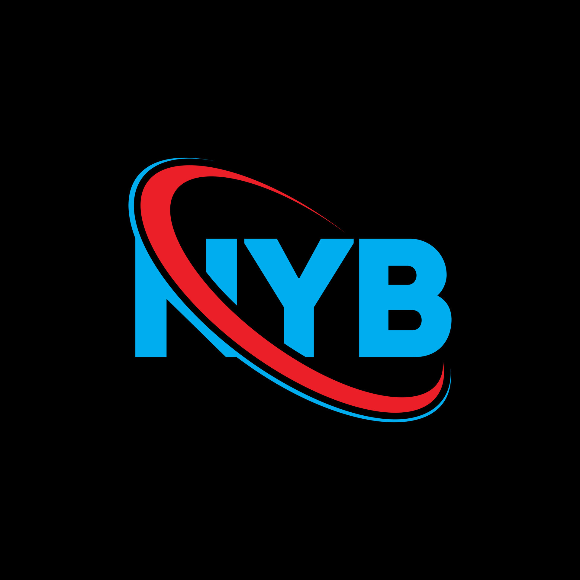 logotipo de NYB. carta de nyb. diseño del logotipo de la letra nyb. logotipo de las iniciales ...