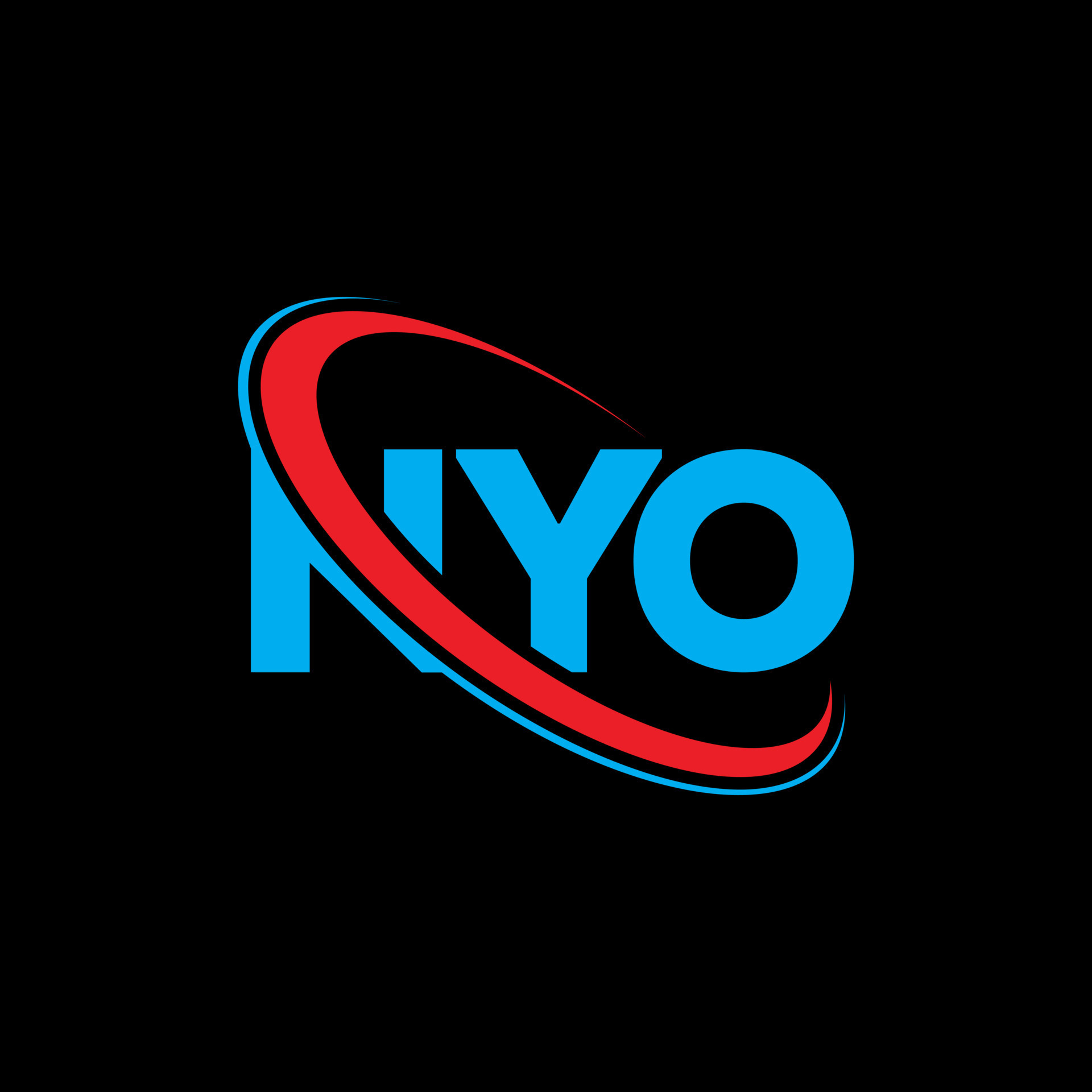 logotipo de nyo. letra nyo. diseño del logotipo de la letra nyo. logotipo de iniciales nyo ...