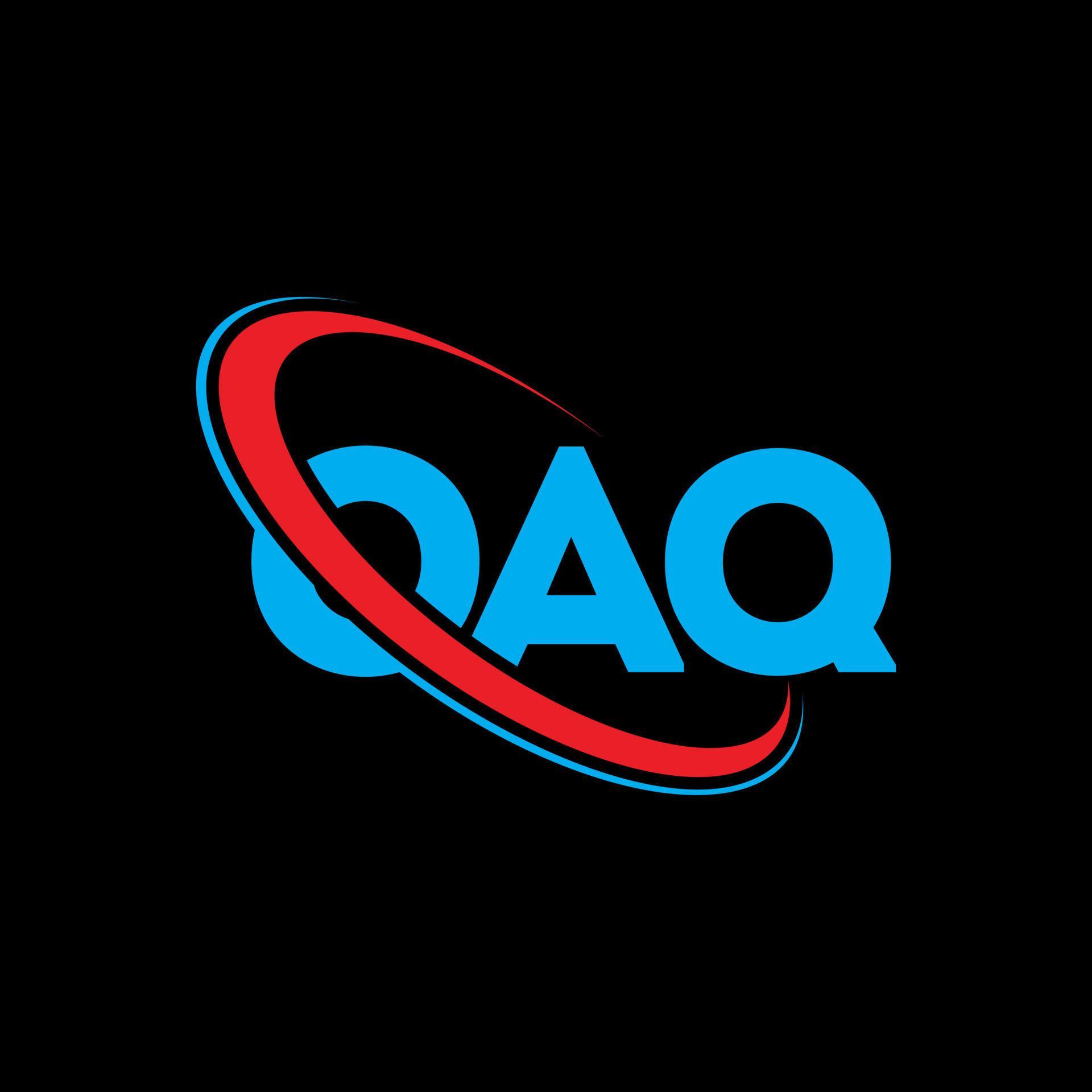 OAQ logo. OAQ letter. OAQ letter logo design. Initials OAQ logo linked with circle and uppercase ...