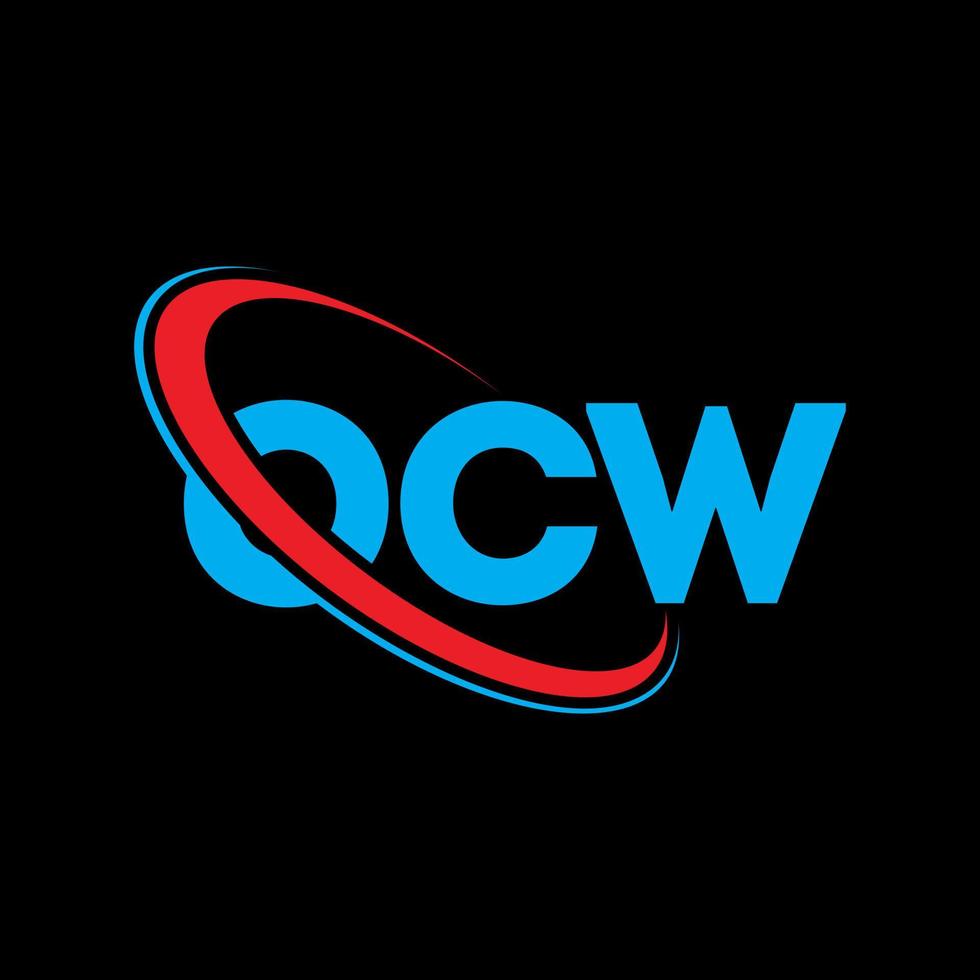 OCW logo. OCW letter. OCW letter logo design. Initials OCW logo linked with circle and uppercase ...