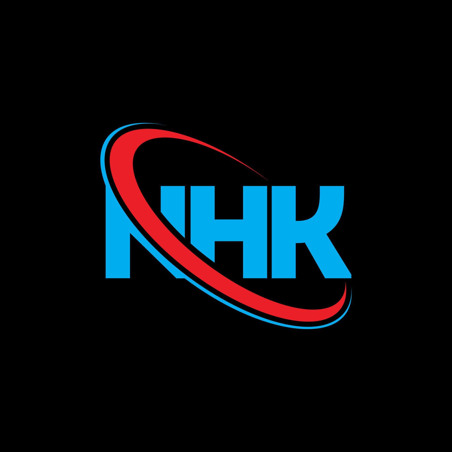 NHK logo. NHK letter. NHK letter logo design. Initials NHK logo linked with circle and uppercase ...
