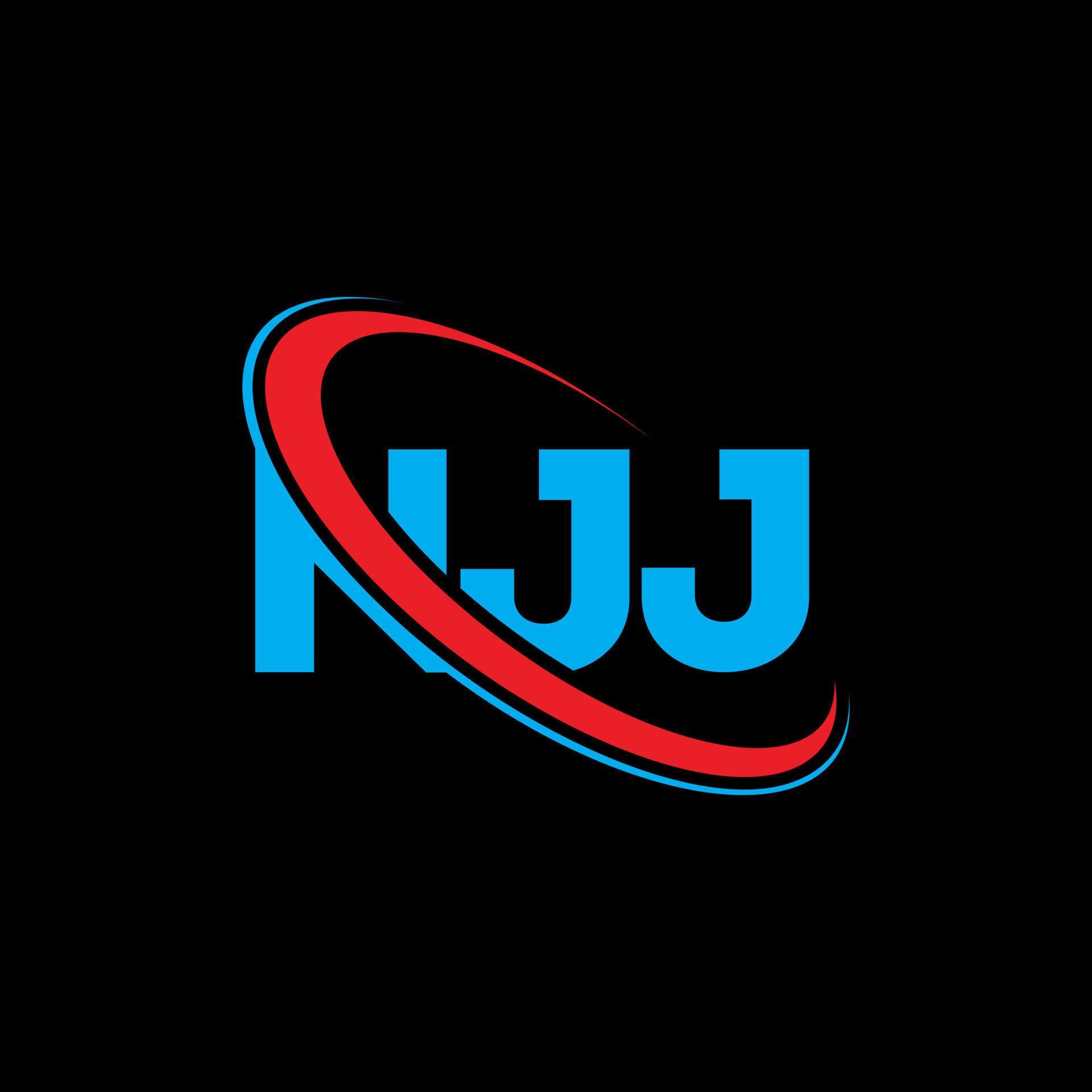 NJJ logo. NJJ letter. NJJ letter logo design. Initials NJJ logo linked with circle and uppercase ...
