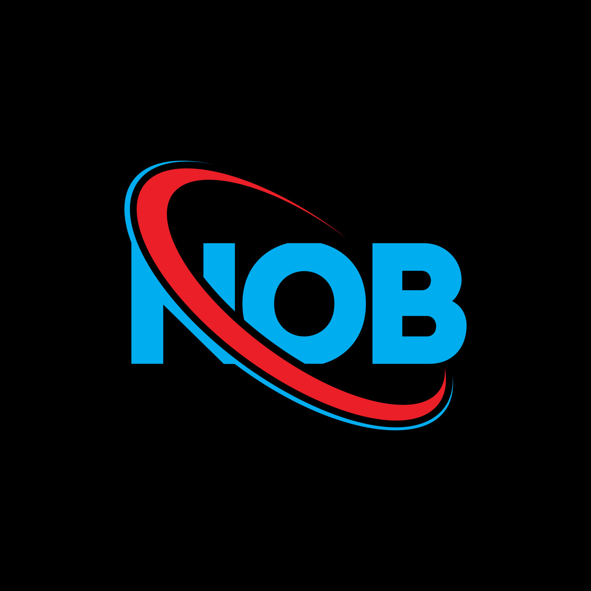 logotipo de nob. letra nob. diseño de logotipo de letra nob. logotipo de iniciales nob vinculado ...