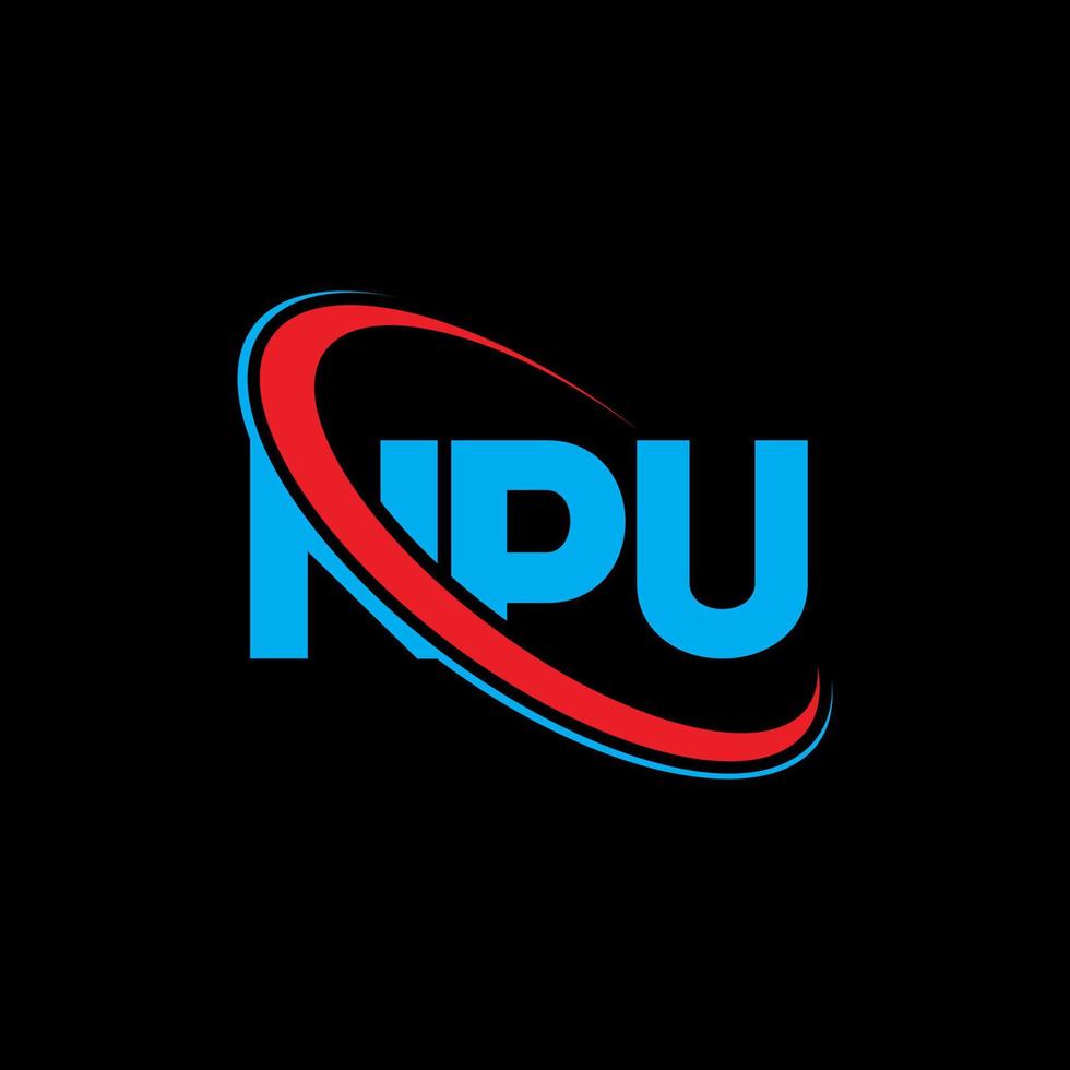 logotipo de la npu. letra npu. diseño de logotipo de letra npu. logotipo de iniciales npu ...