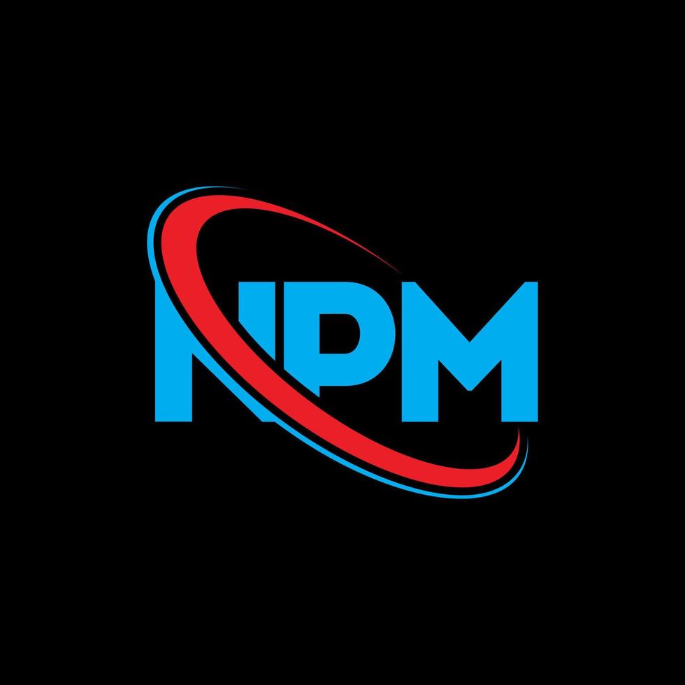 NPM logo. NPM letter. NPM letter logo design. Initials NPM logo linked with circle and uppercase ...