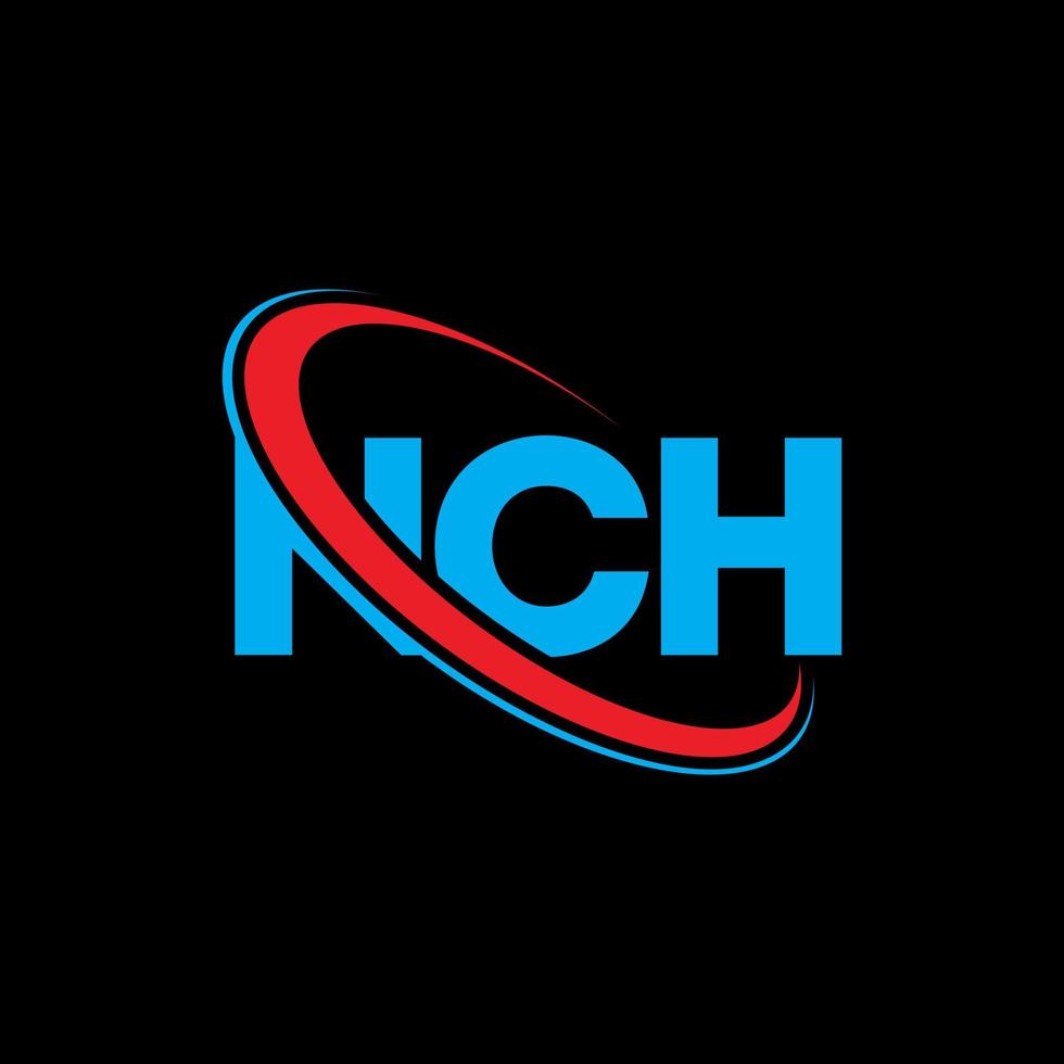 logotipo de nch. letra nch. diseño del logotipo de la letra nch. logotipo de iniciales nch ...