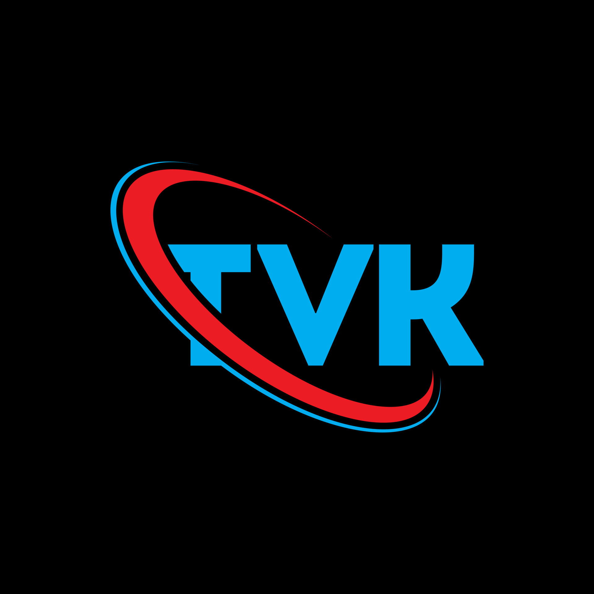 logotipo de tvk. carta tvk. diseño del logotipo de la letra tvk. logotipo de las iniciales tvk ...