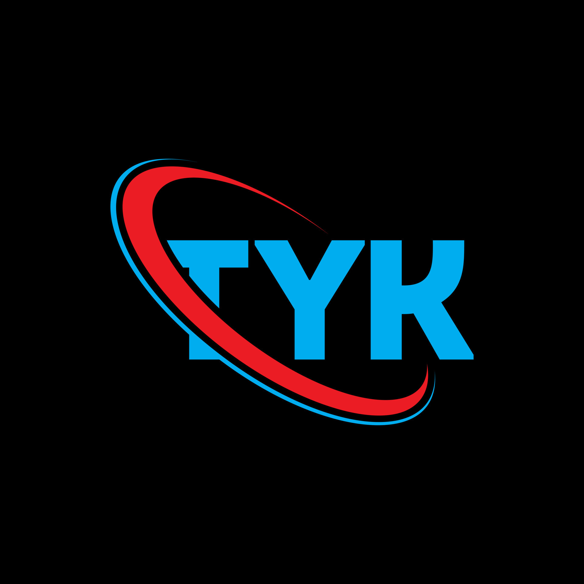 TYK logo. TYK letter. TYK letter logo design. Initials TYK logo linked with circle and uppercase ...