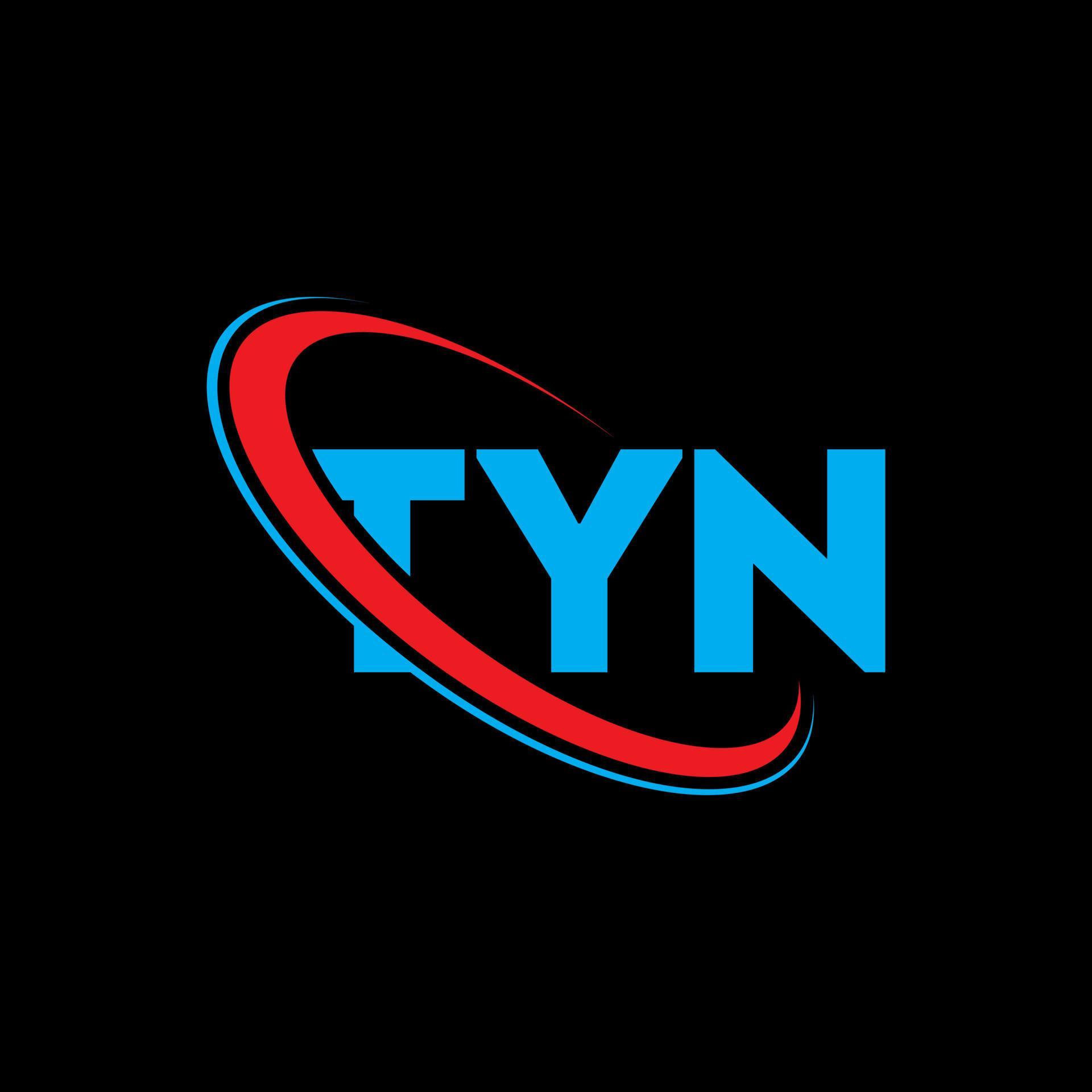 TYN logo. TYN letter. TYN letter logo design. Initials TYN logo linked with circle and uppercase ...