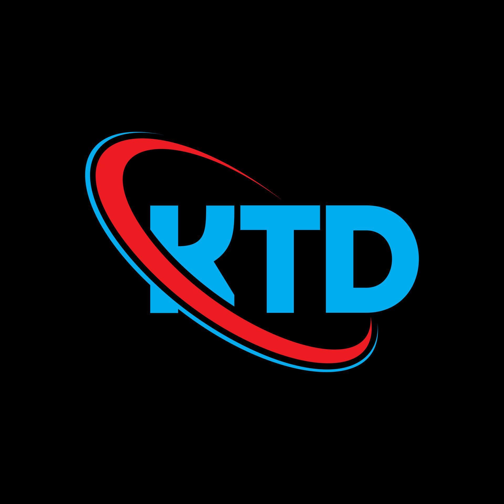 KTD logo. KTD letter. KTD letter logo design. Initials KTD logo linked with circle and uppercase ...