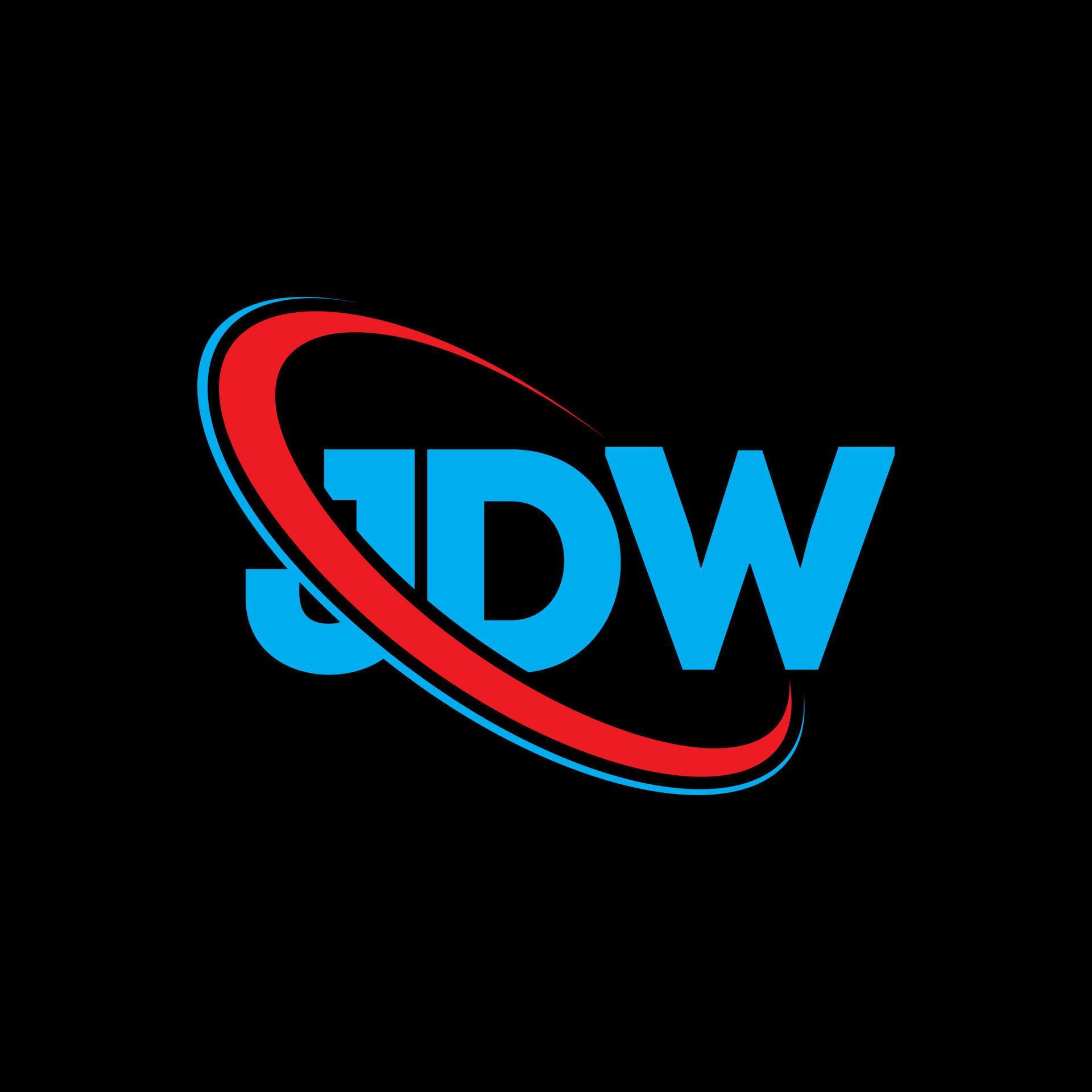 JDW logo. JDW letter. JDW letter logo design. Initials JDW logo linked with circle and uppercase ...