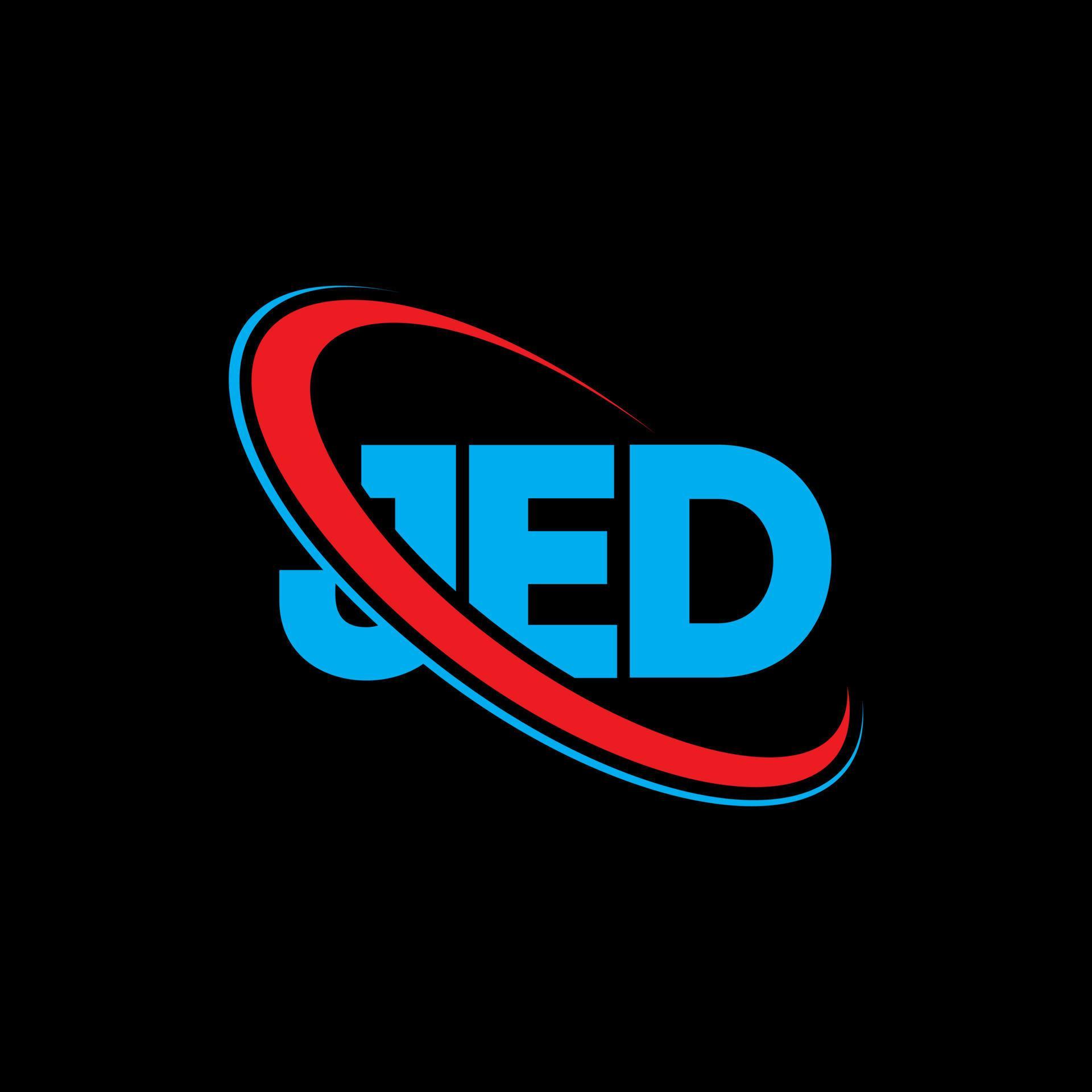 JED logo. JED letter. JED letter logo design. Initials JED logo linked ...