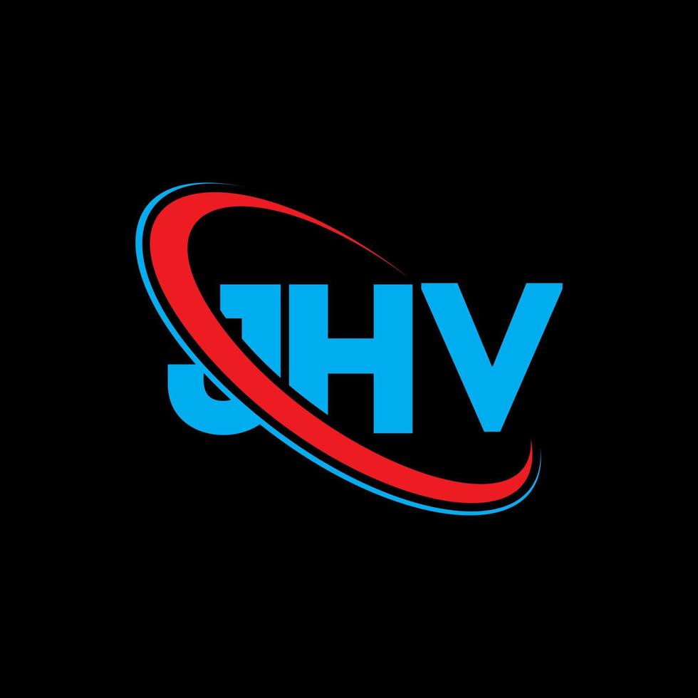 logotipo jhv. carta jhv. diseño del logotipo de la letra jhv. logotipo de las iniciales jhv ...