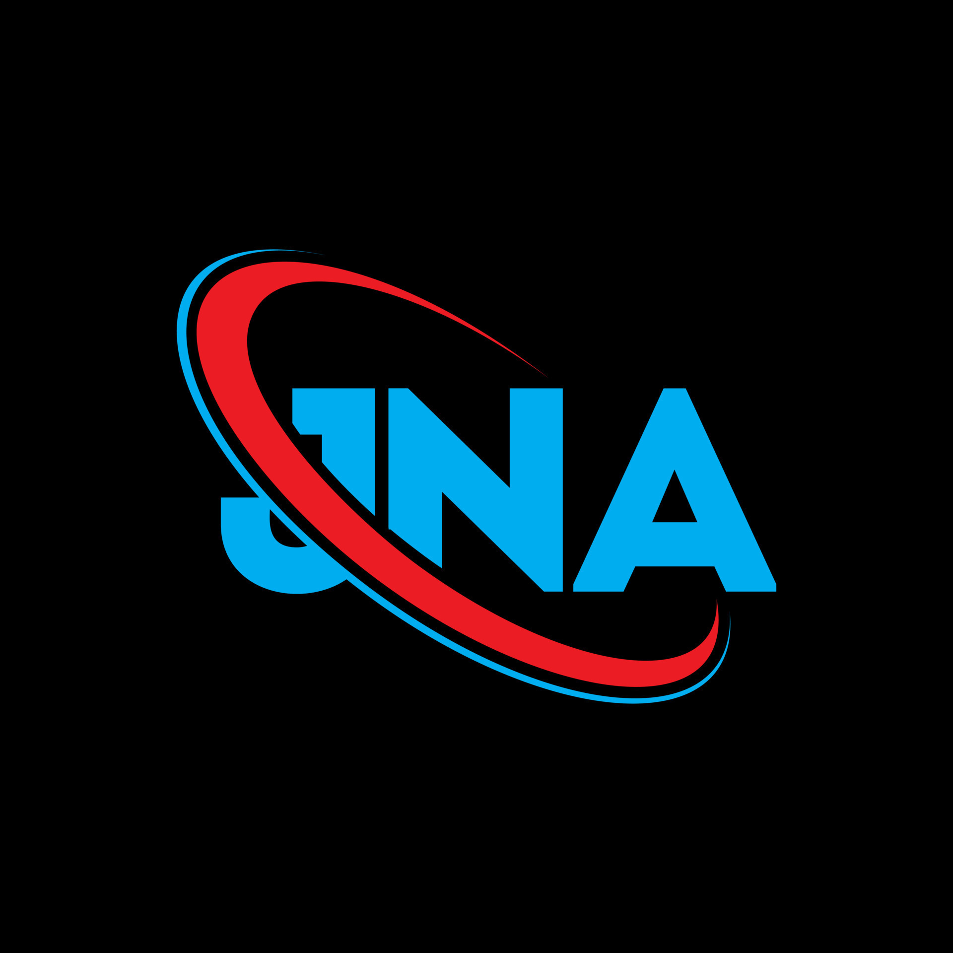 logotipo de jna. carta jna. diseño del logotipo de la letra jna. logotipo de jna iniciales ...