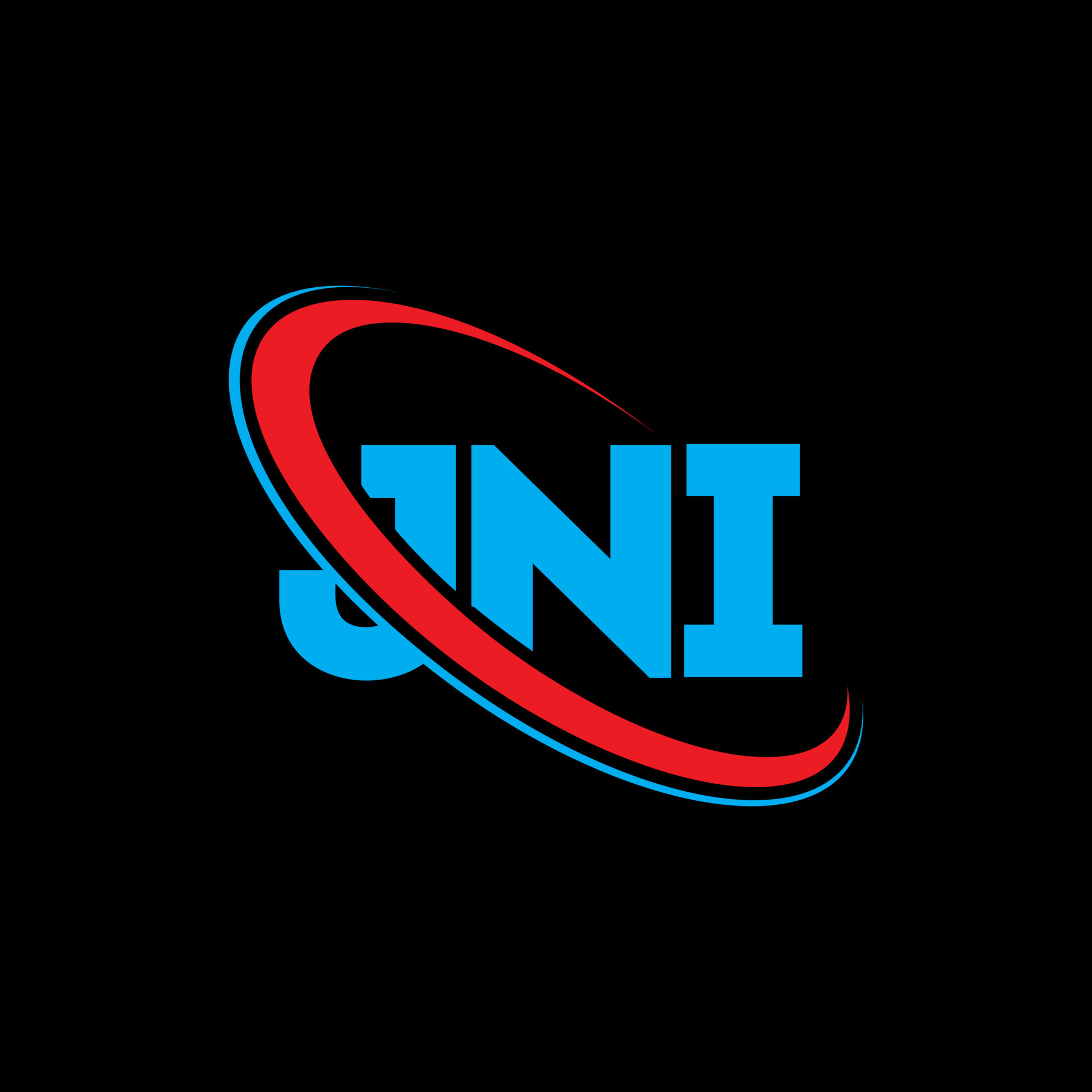 logotipo de jni. carta jni. diseño del logotipo de la letra jni. logotipo de jni iniciales ...