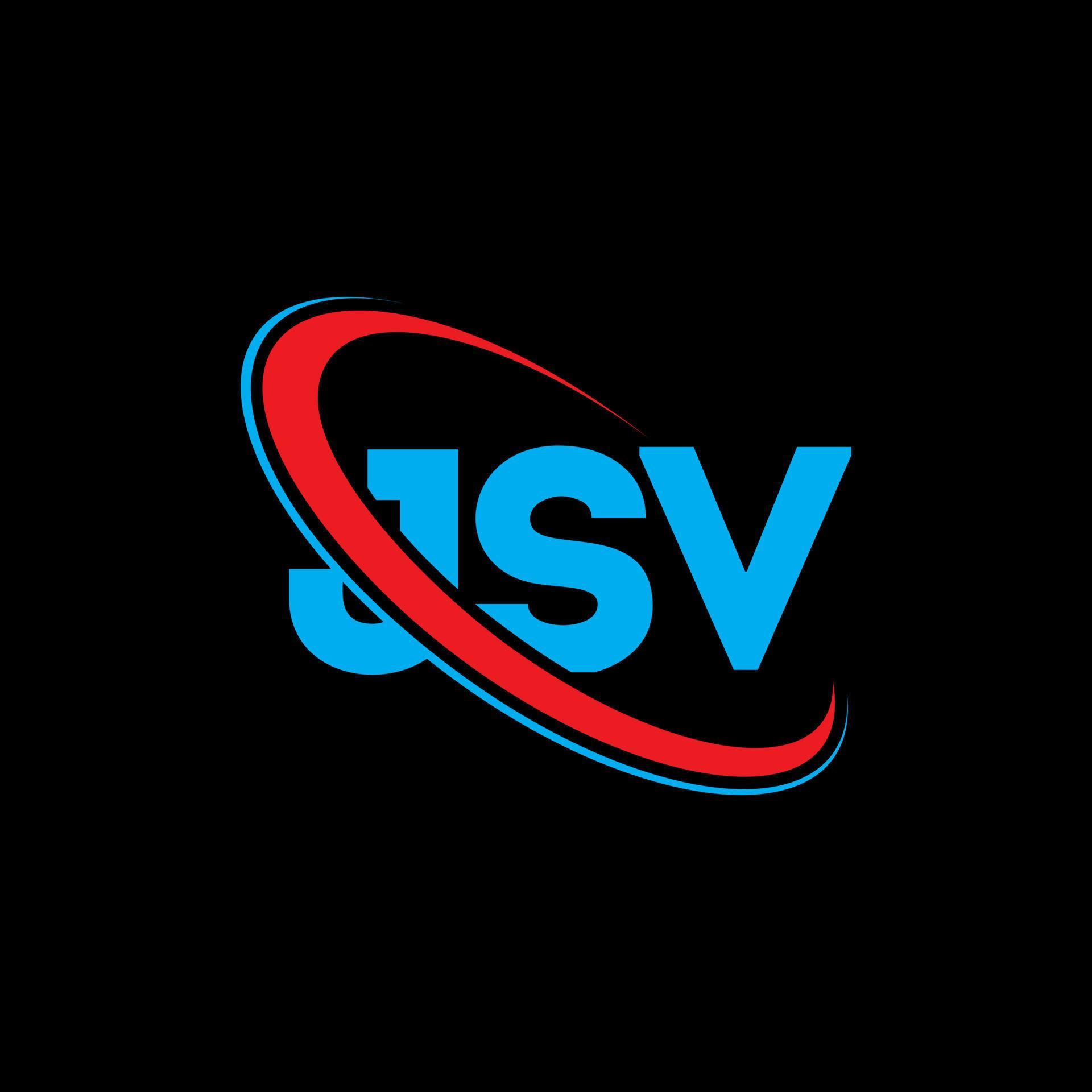 logotipo jsv. carta jsv. diseño del logotipo de la letra jsv. Logotipo de iniciales jsv ...