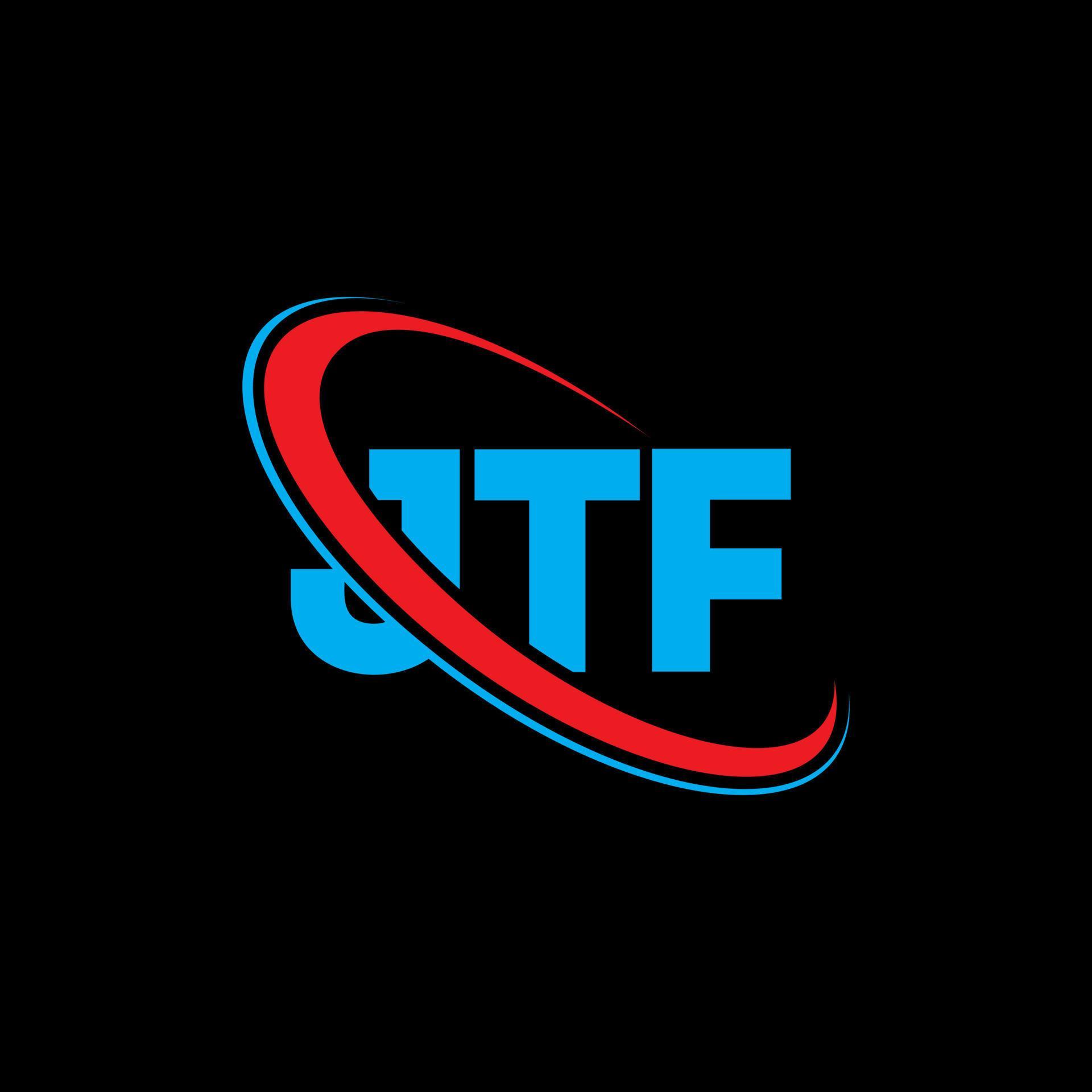 JTF logo. JTF letter. JTF letter logo design. Initials JTF logo linked with circle and uppercase ...