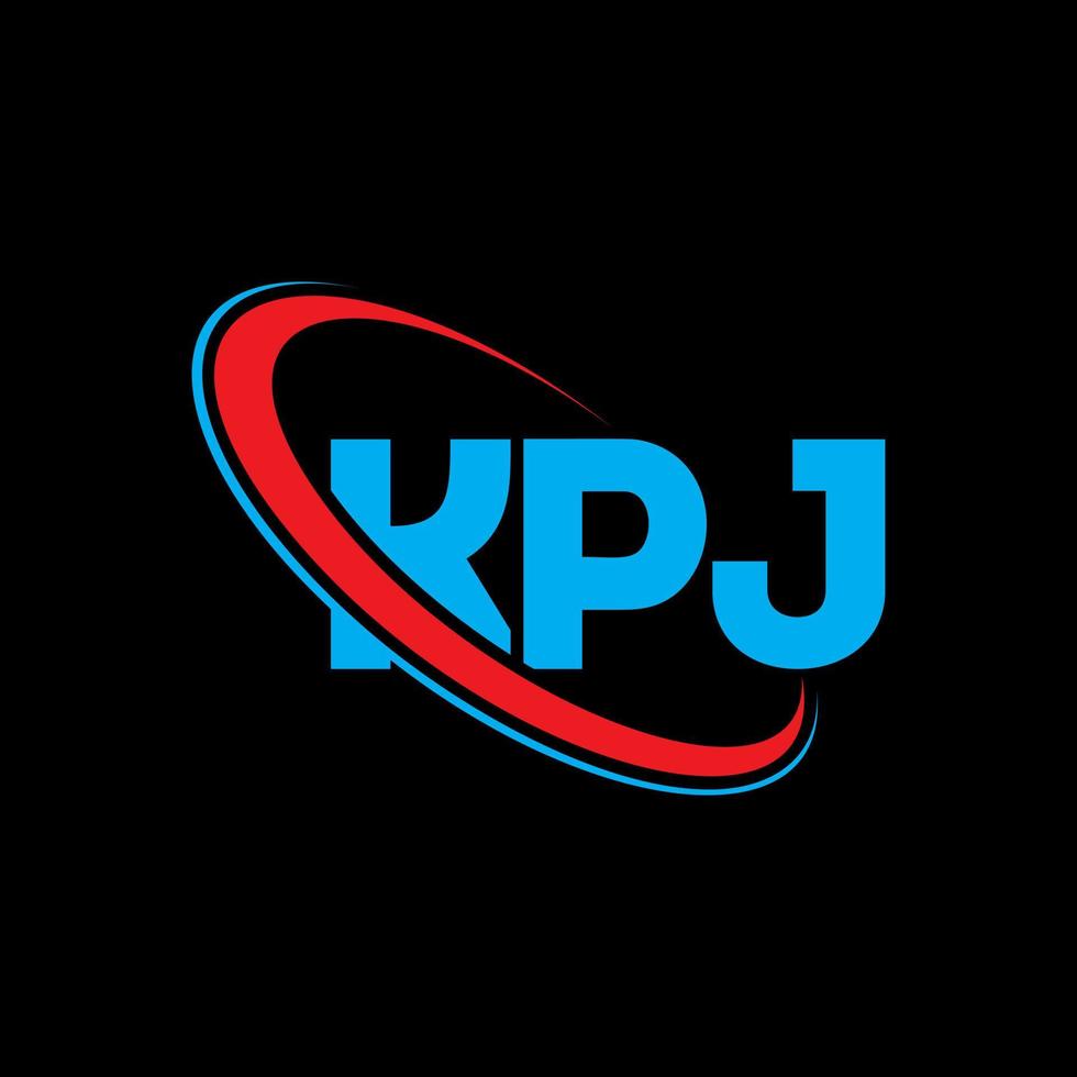 KPJ logo. KPJ letter. KPJ letter logo design. Initials KPJ logo linked with circle and uppercase ...