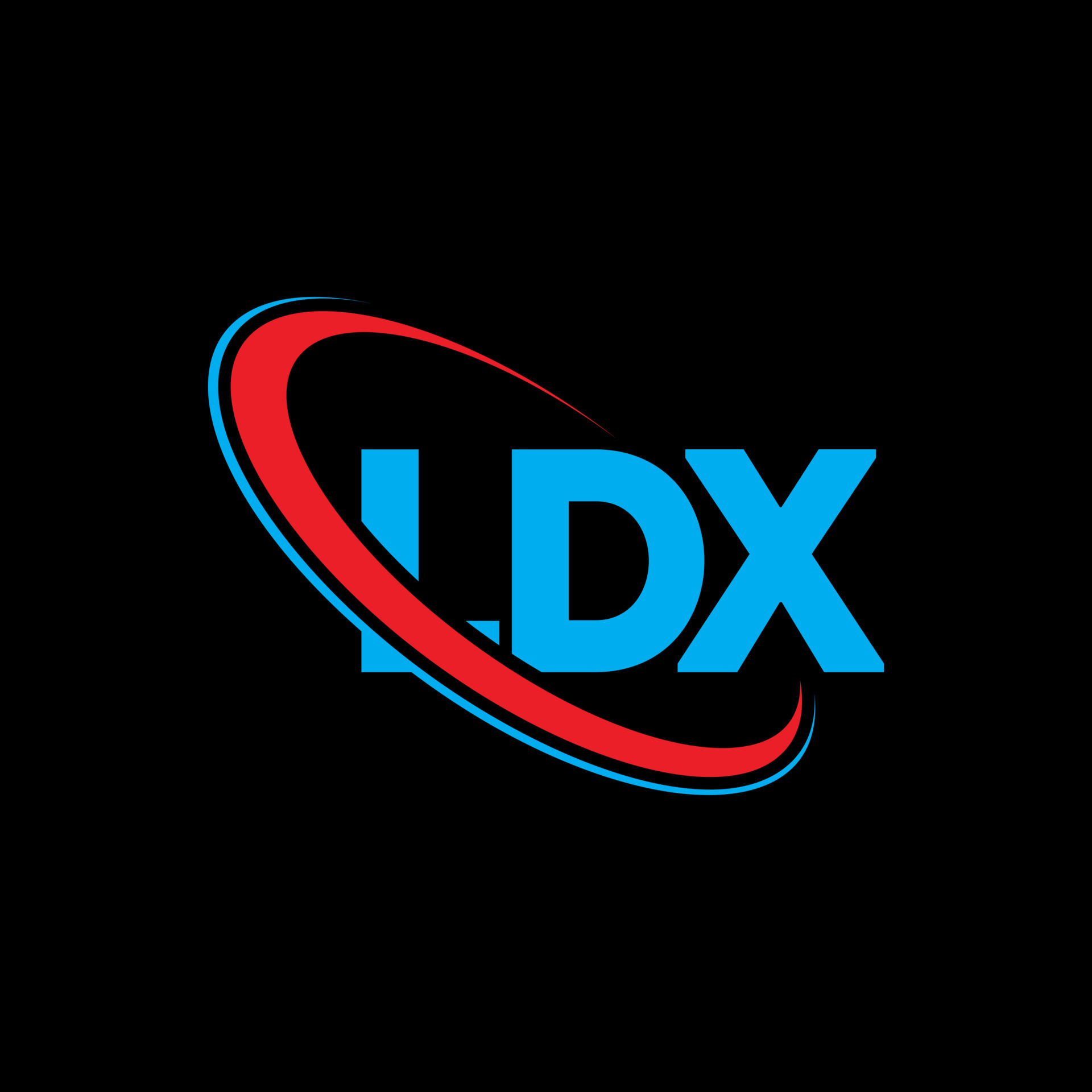 LDX logo. LDX letter. LDX letter logo design. Initials LDX logo linked with circle and uppercase ...