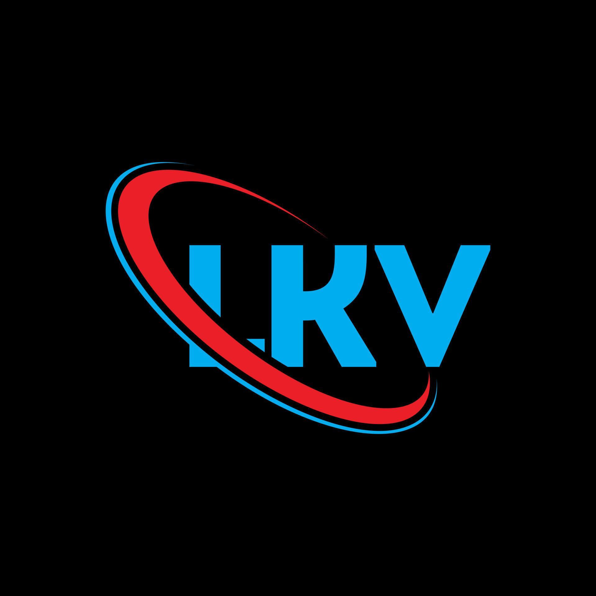 LKV logo. LKV letter. LKV letter logo design. Initials LKV logo linked with circle and uppercase ...