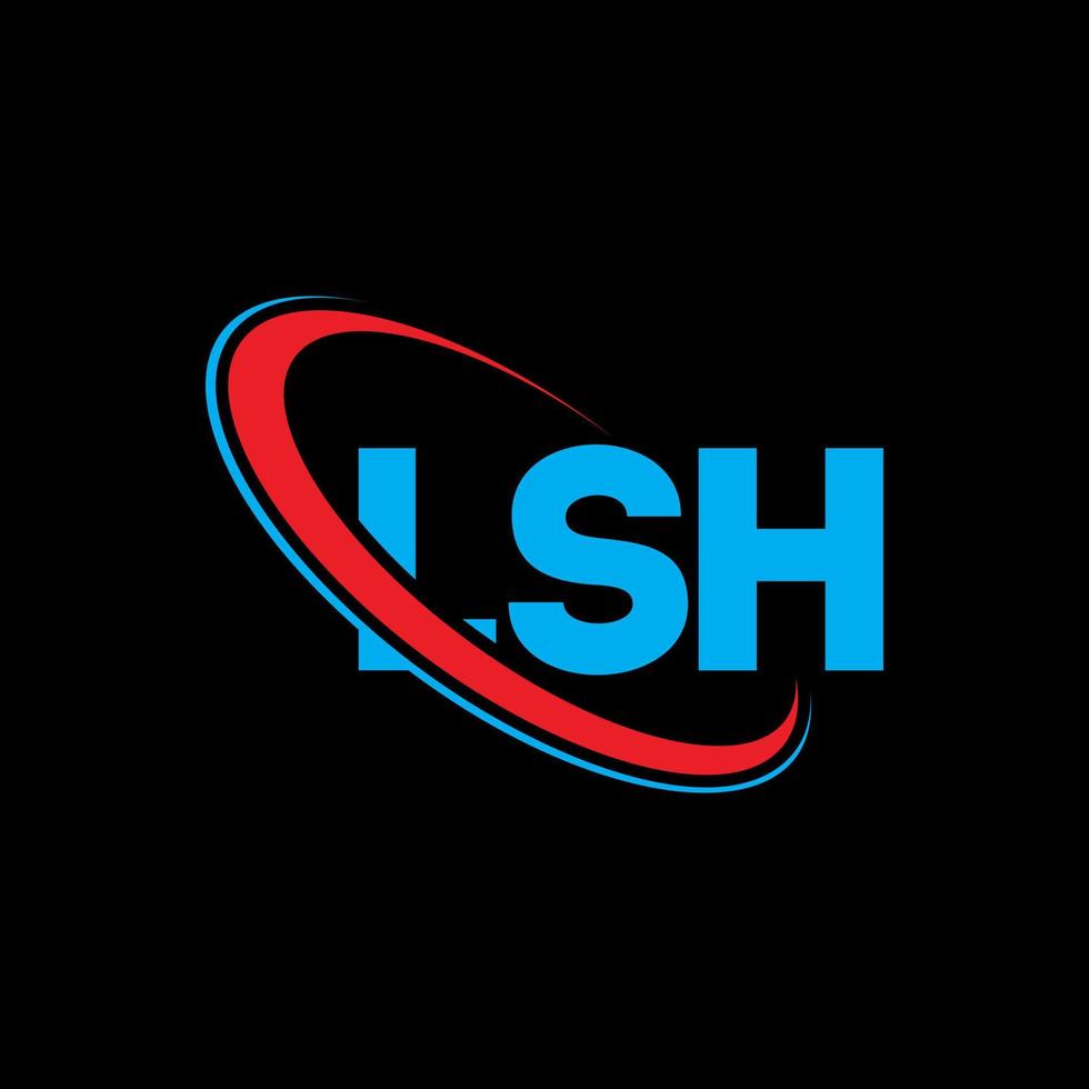 LSH logo. LSH letter. LSH letter logo design. Initials LSH logo linked with circle and uppercase ...