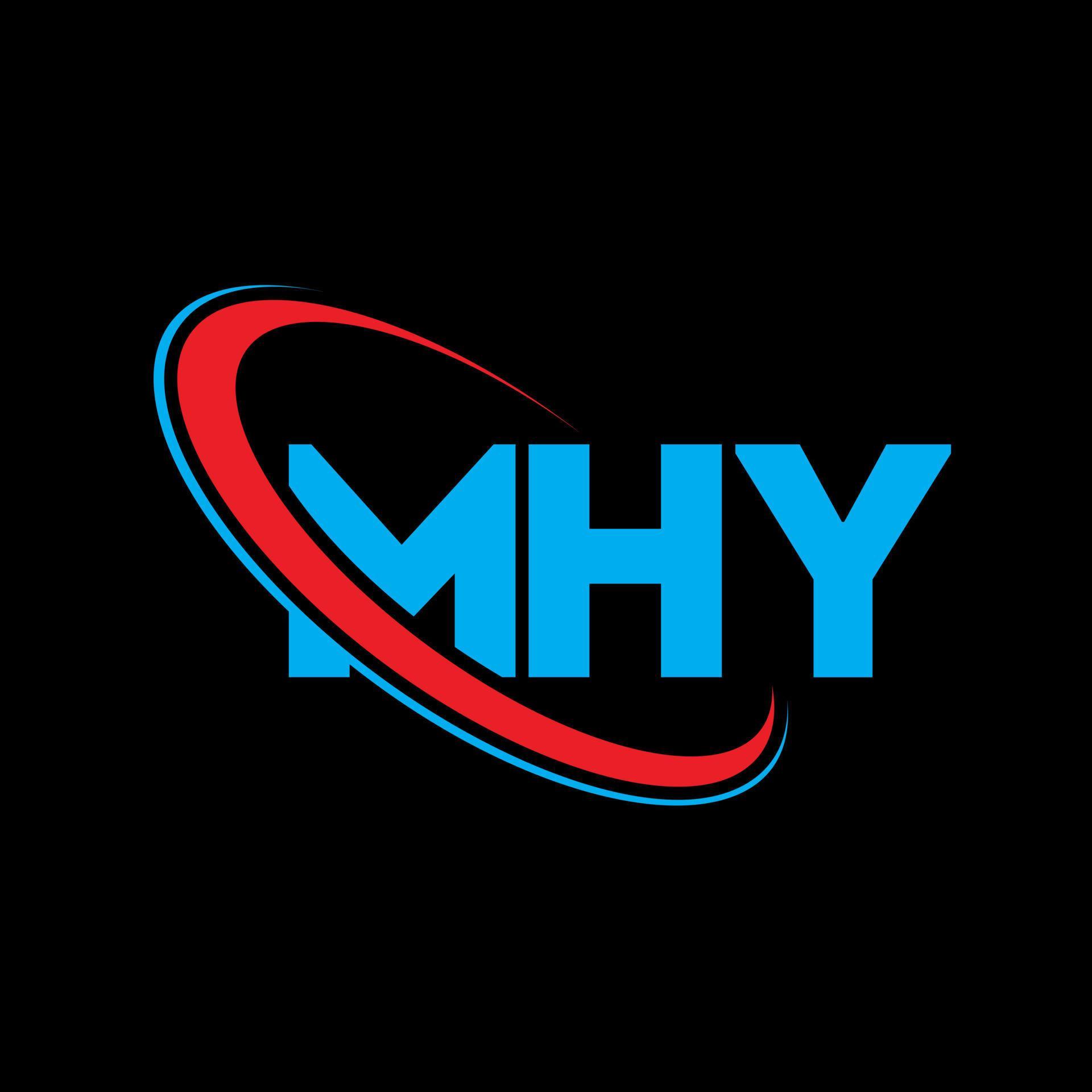 MHY logo. MHY letter. MHY letter logo design. Initials MHY logo linked with circle and uppercase ...
