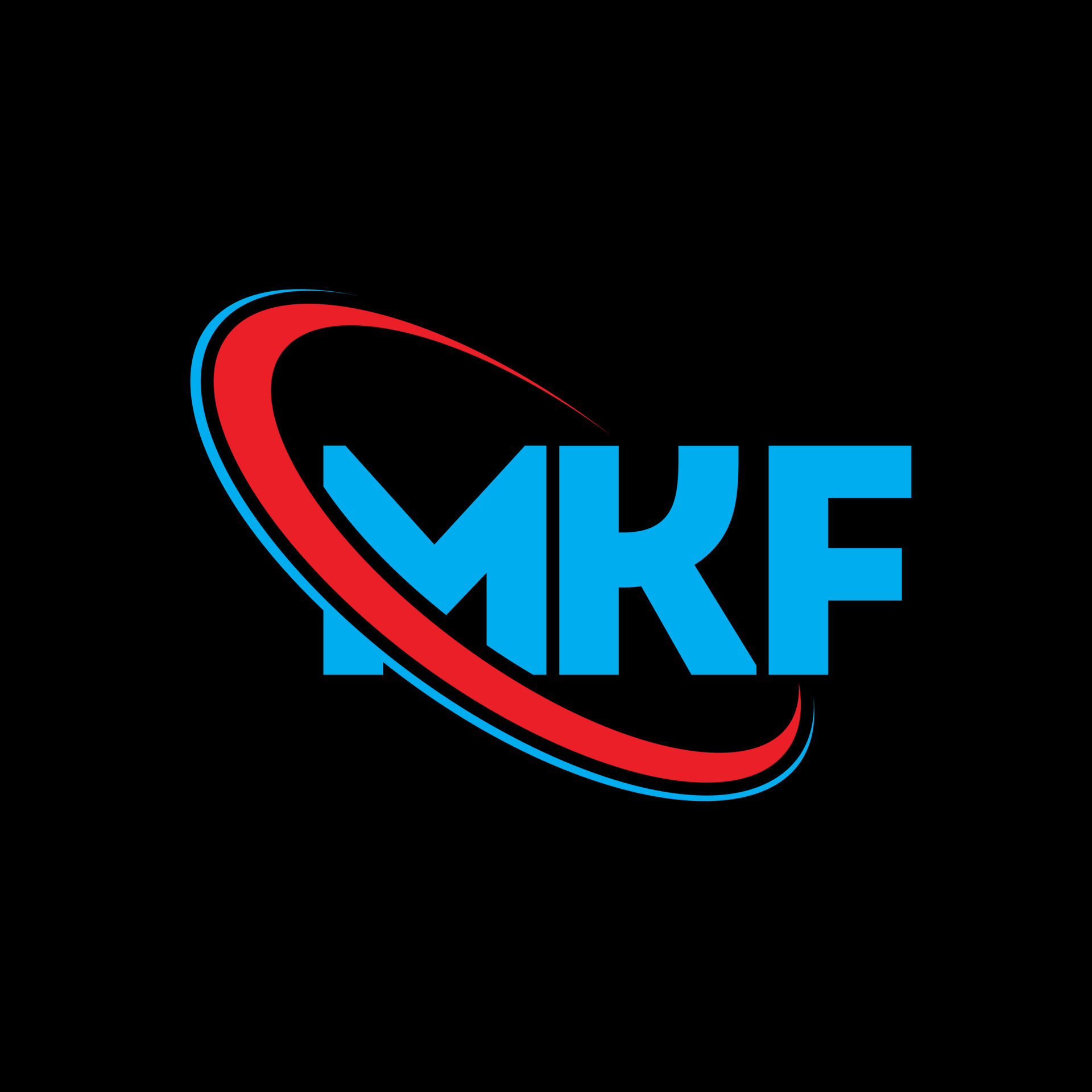 MKF logo. MKF letter. MKF letter logo design. Initials MKF logo linked with circle and uppercase ...