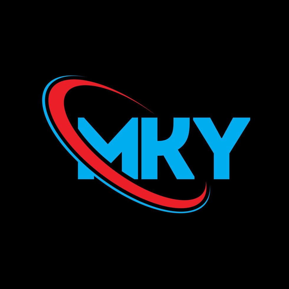 logotipo mky. carta mky. diseño del logotipo de la letra mky. logotipo mky de iniciales ...