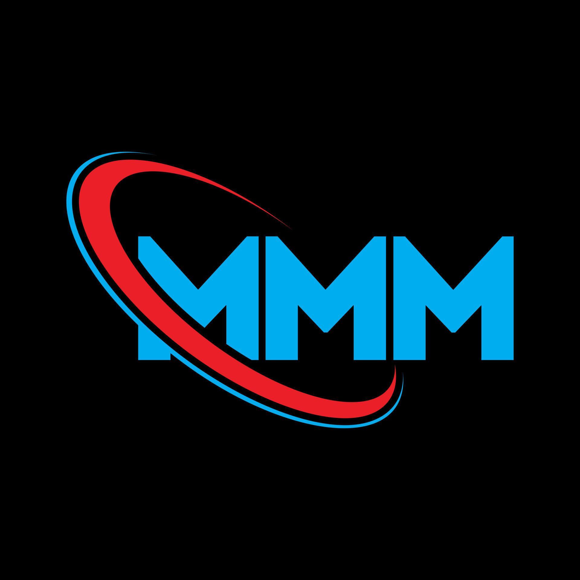 MMM logo. MMM letter. MMM letter logo design. Initials MMM logo linked with circle and uppercase ...
