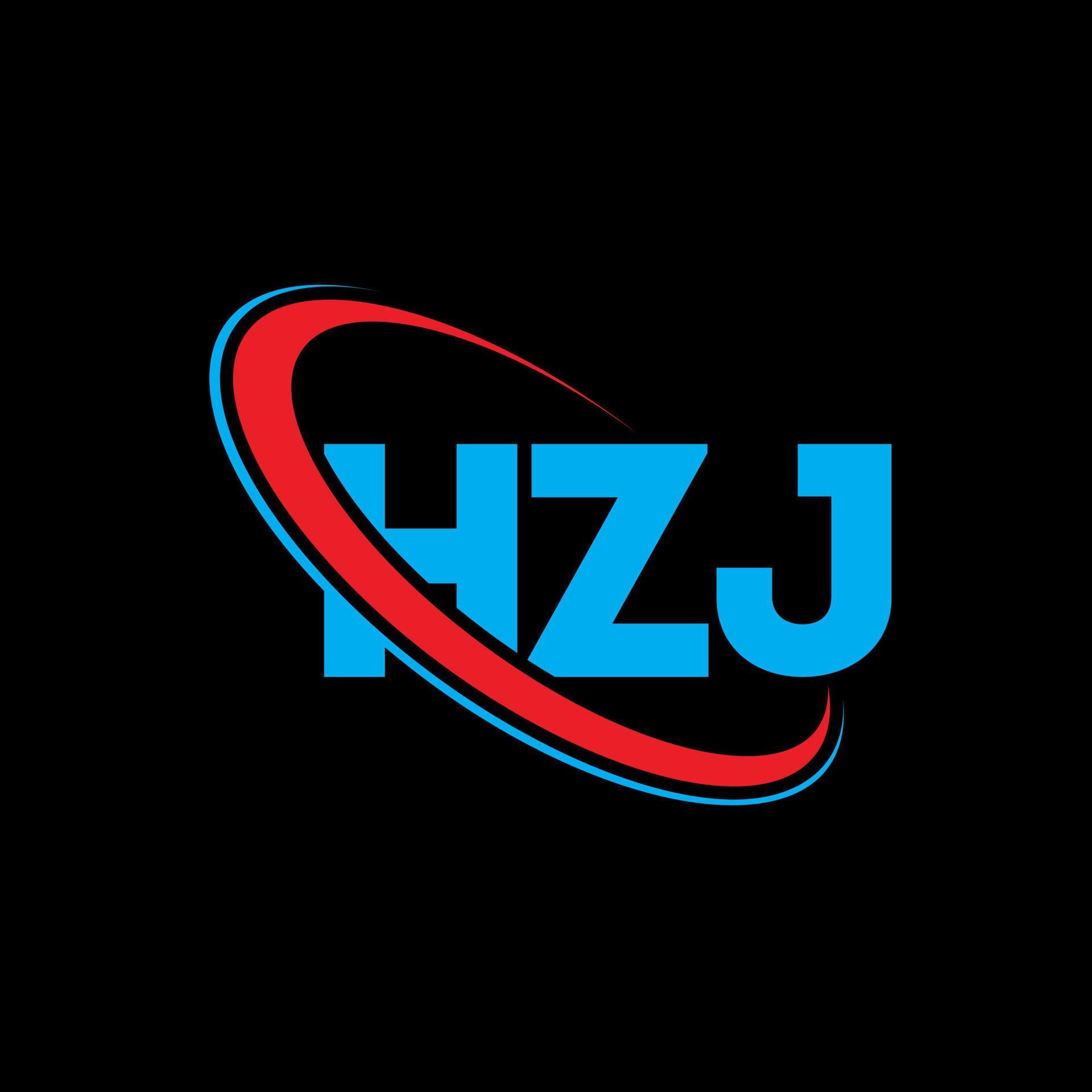 HZJ logo. HZJ letter. HZJ letter logo design. Initials HZJ logo linked with circle and uppercase ...