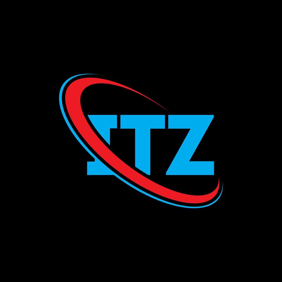 logotipo de itz. letra itz. diseño del logotipo de la letra itz. logotipo de las iniciales itz ...